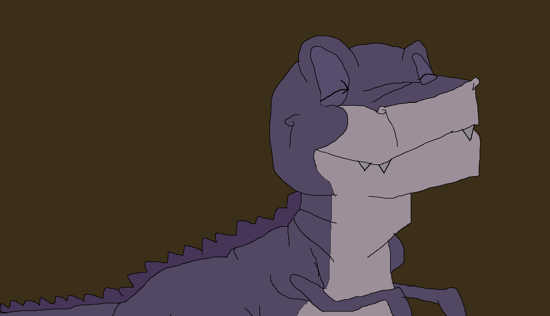 Happy Toothy Chomper Drawing by DinoFun