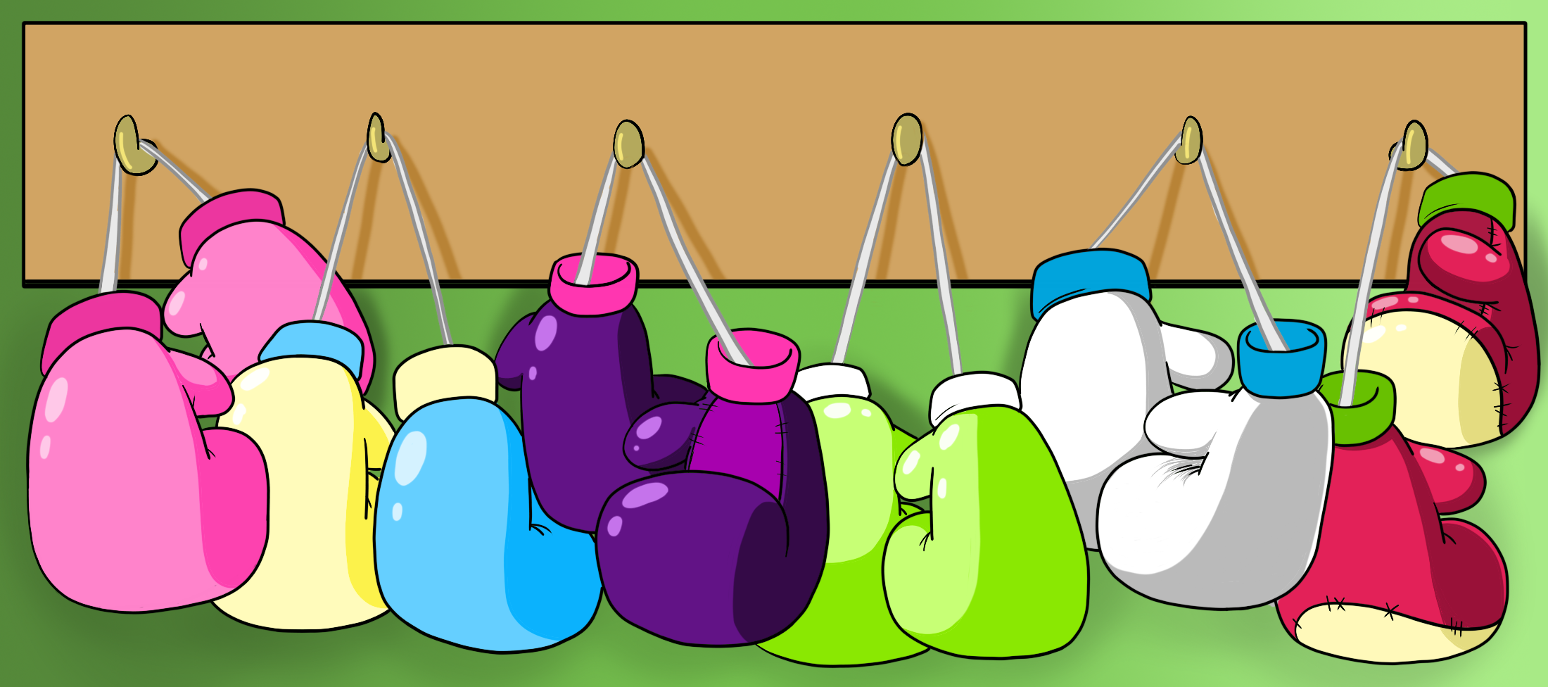 Mane Six - Boxing Gloves by Strangefacts101