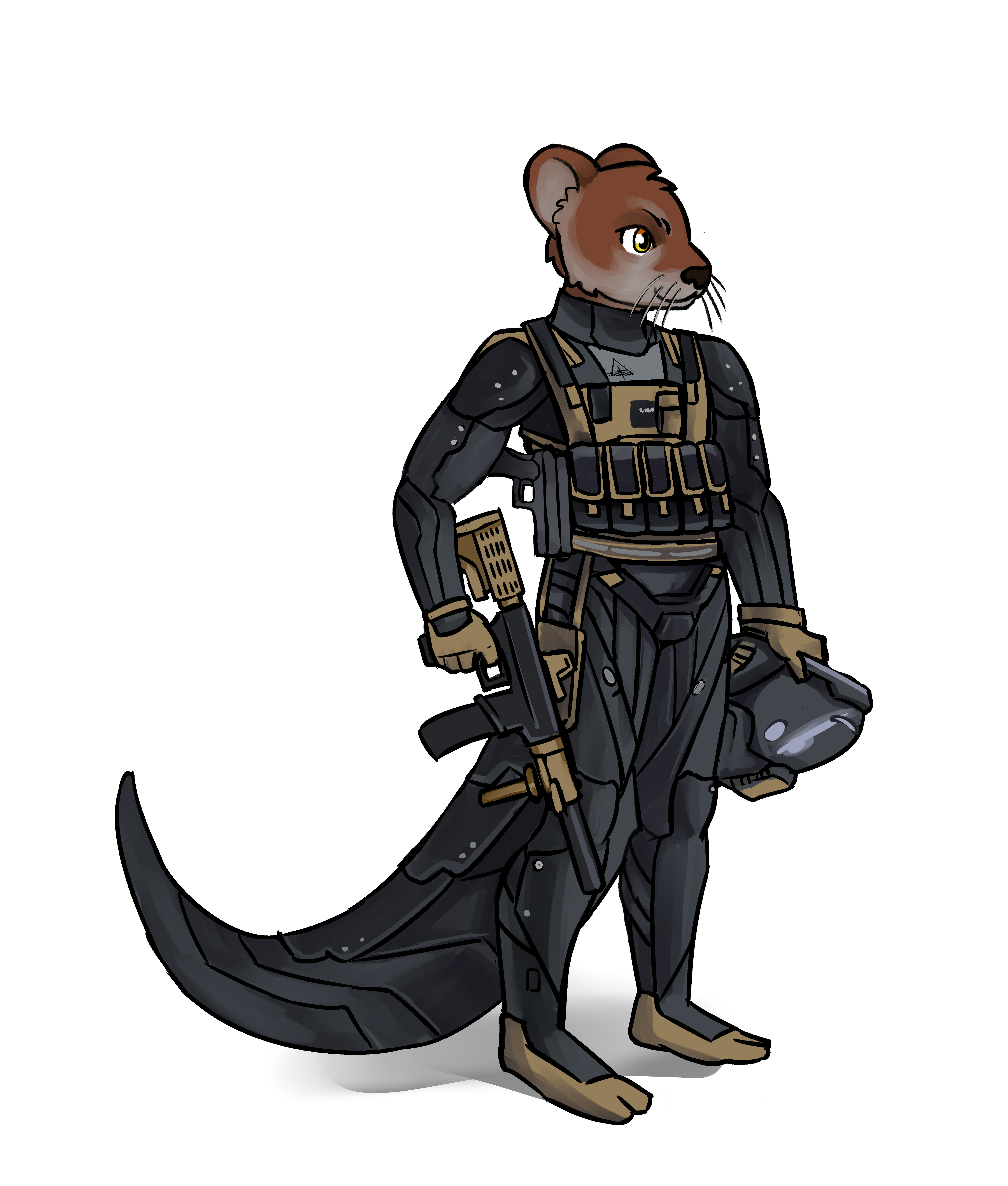 Otter No Helmet by AryaJaeger