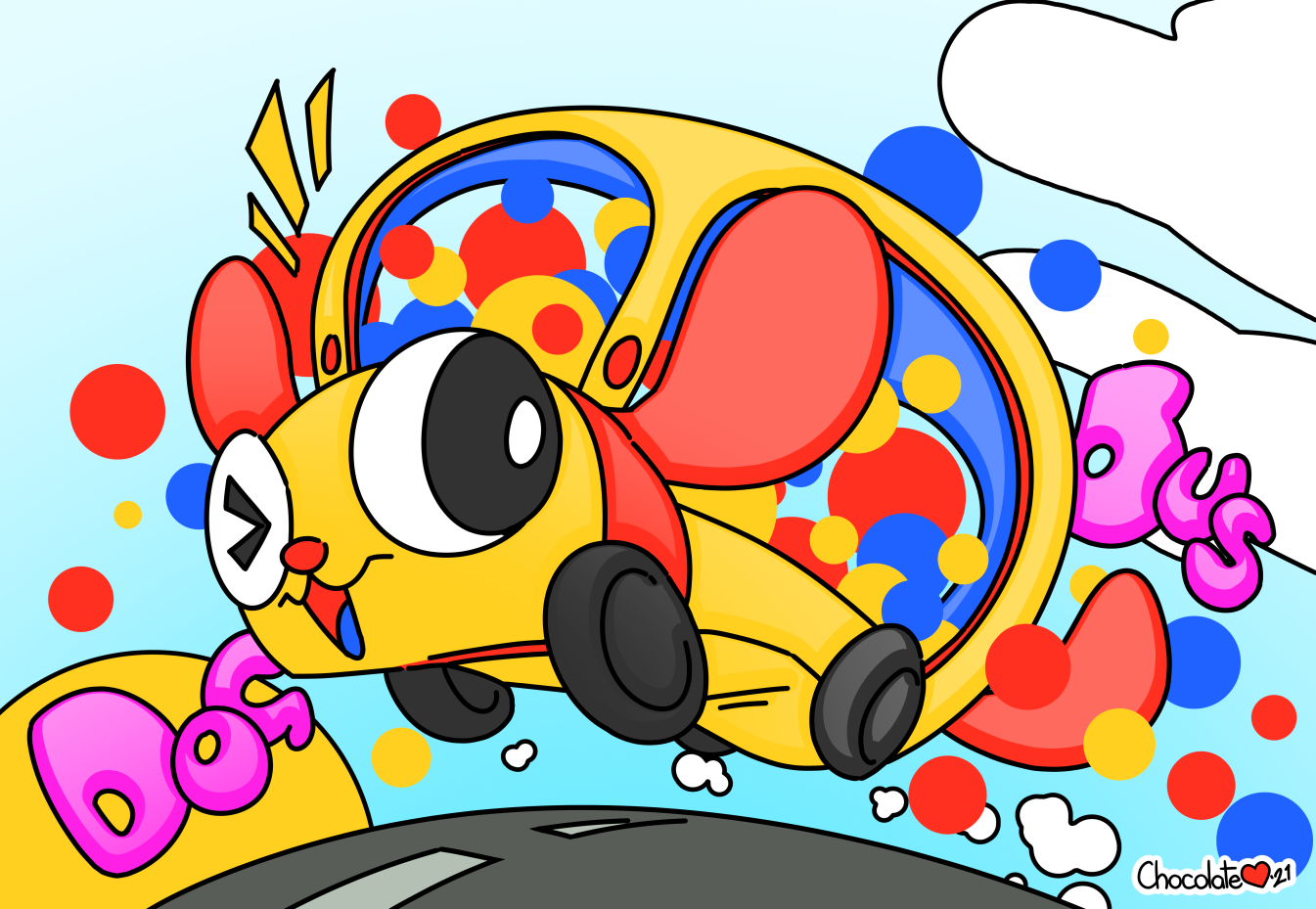 Here Comes the Dog Bus! by ChocolateKitsune