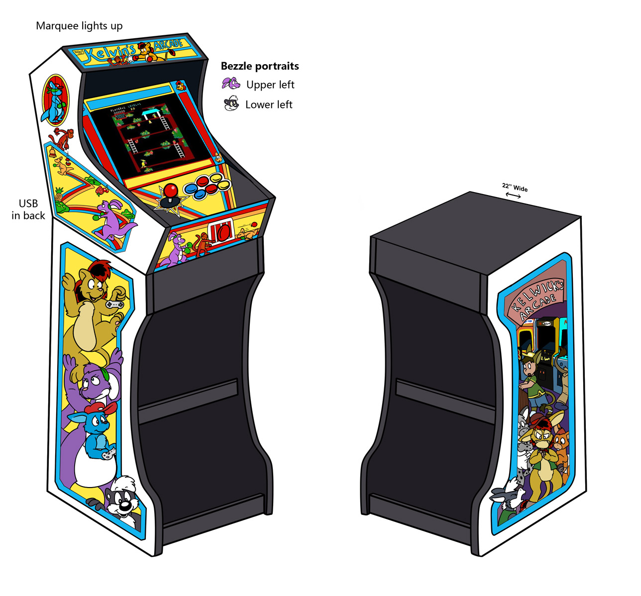 Kelvin's bartop arcade stand by KelvinTheLion