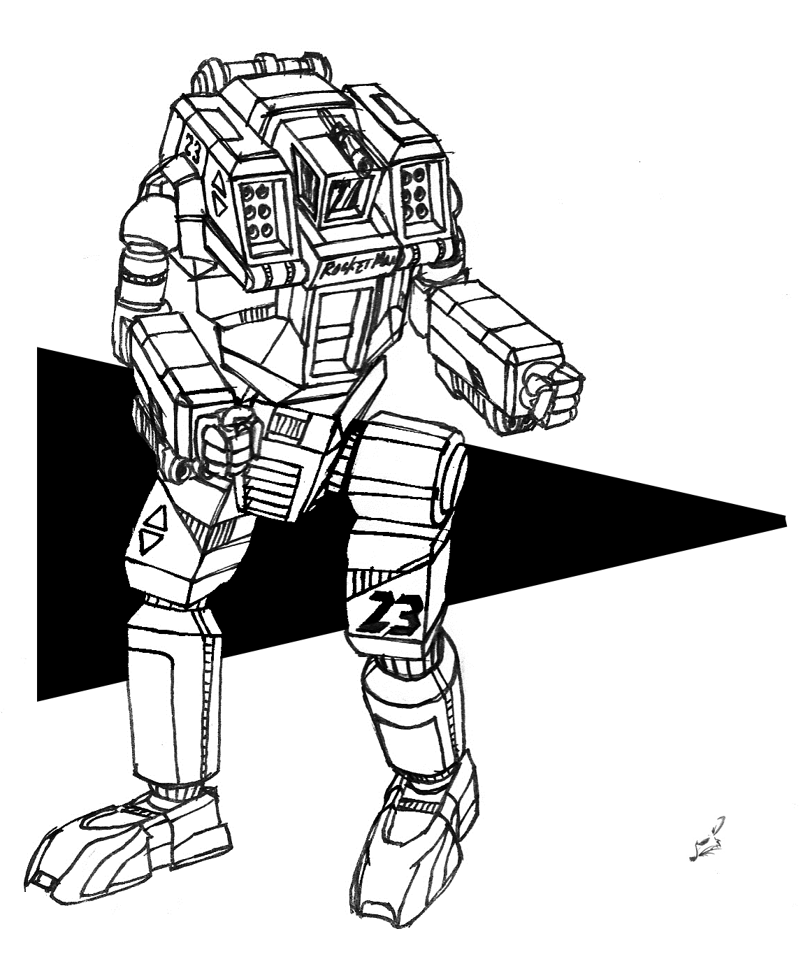 HBK-4SP Hunchback BattleMech by ProjectShadowcat