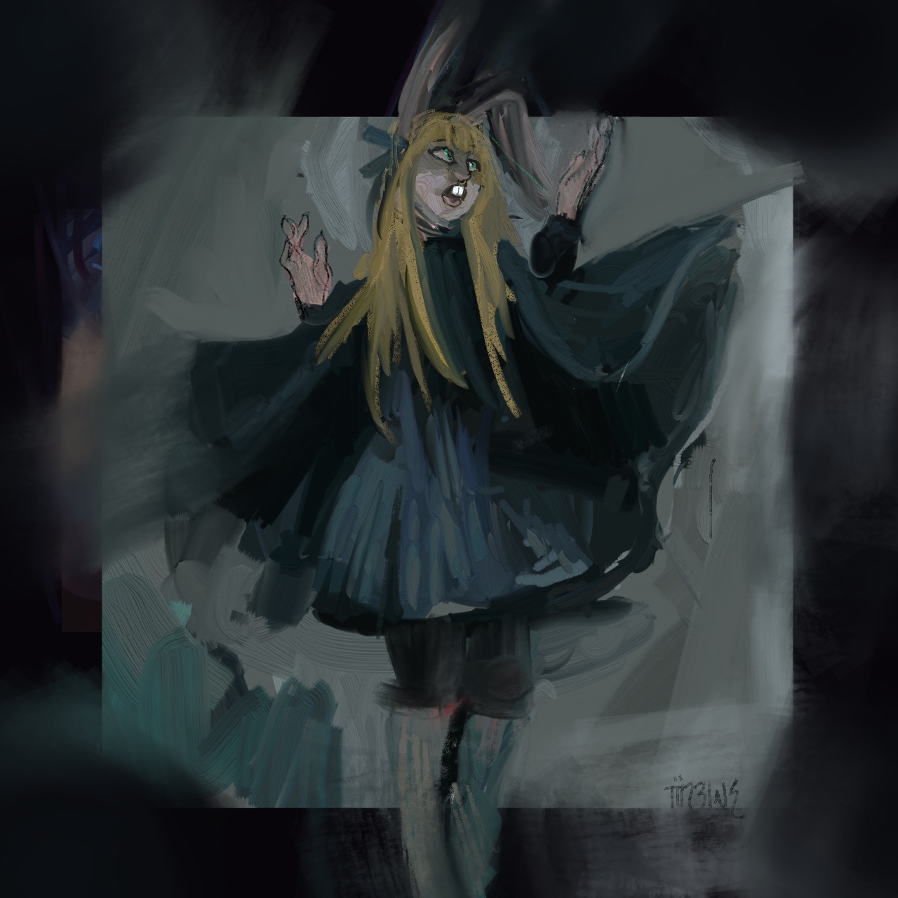 The dark bunny returns by turbinedivinity by joykill