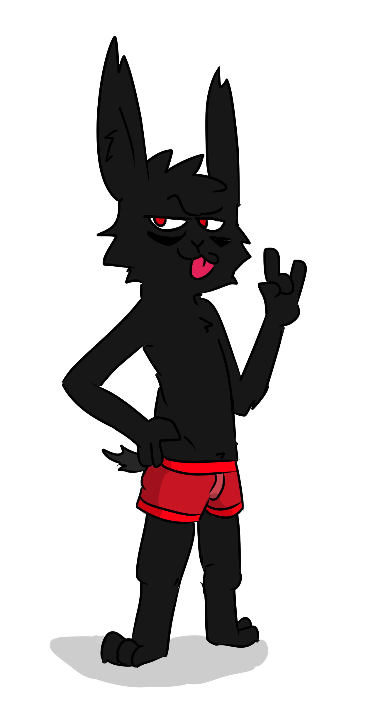 Coal Rabbit by Maxthewolfy