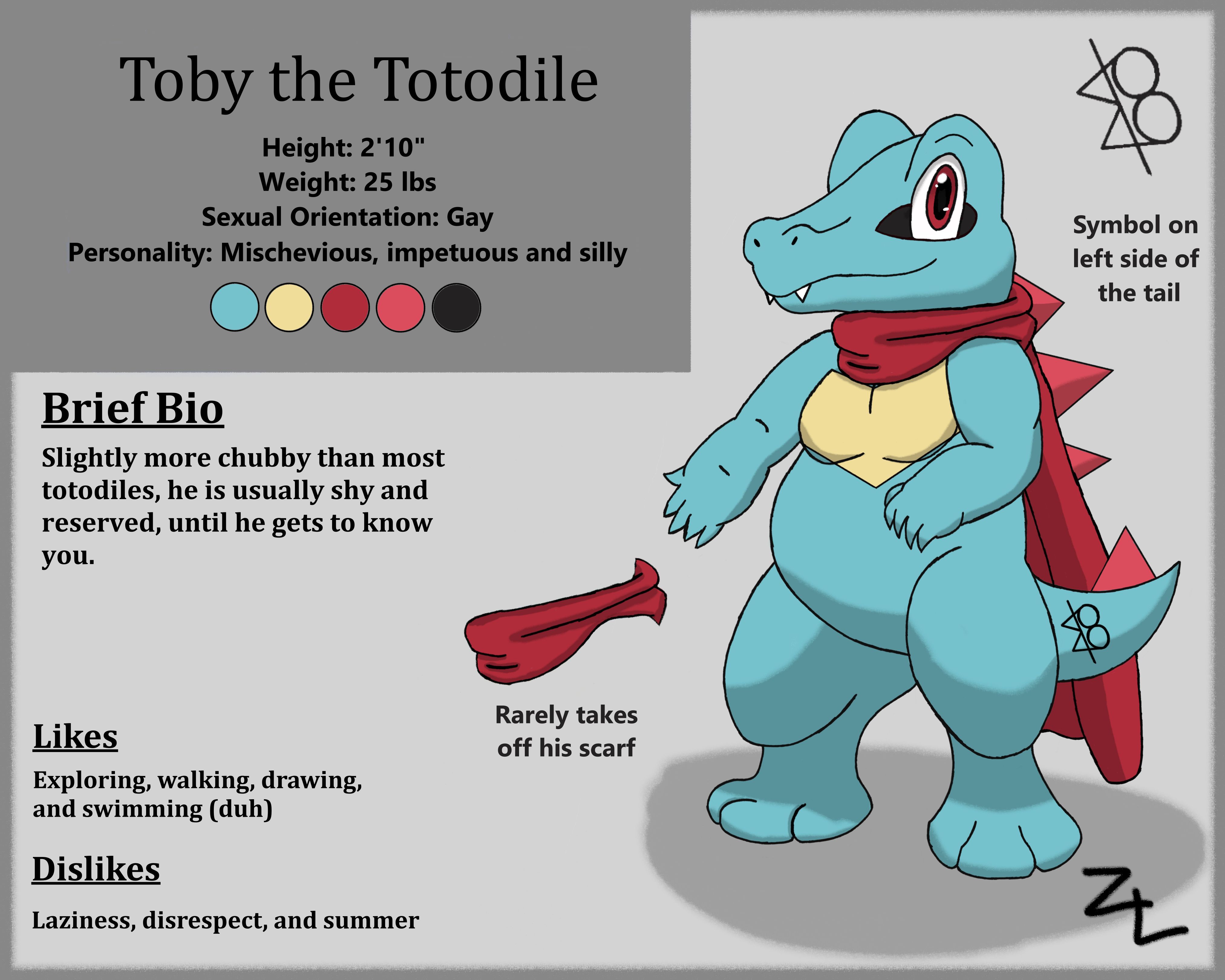 Toby the Totodile by zaffrelucario
