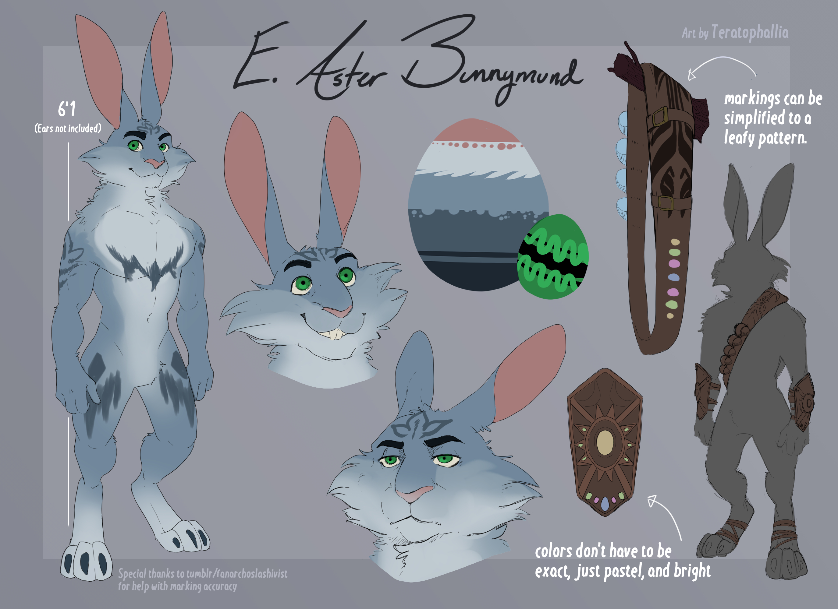 E. Aster Bunnymund Reference Sheet by CepheusK