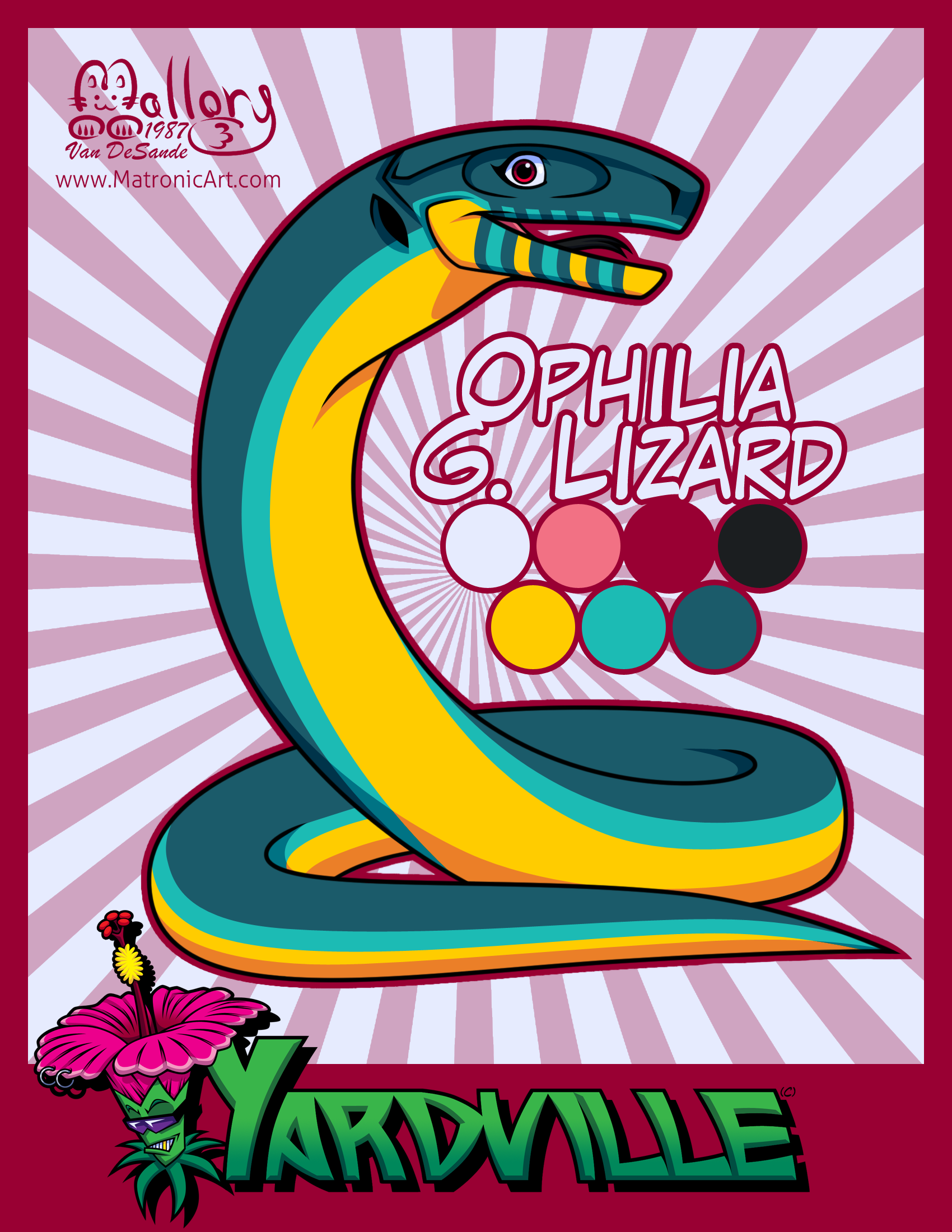 YARDVILLE - Ophilia G. Lizard Character Reference by MalGV