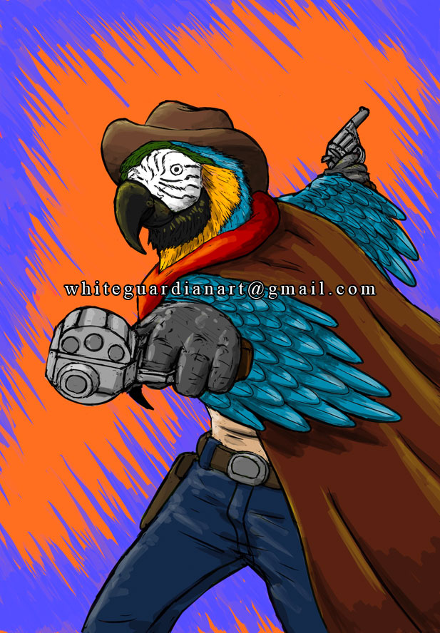 Cowboy Macaw Parrot by WhiteGuardian