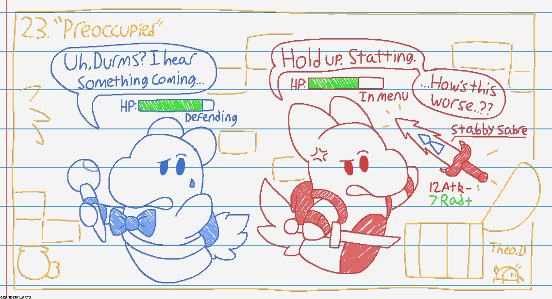 #23 "Preoccupied" by Zandercollie