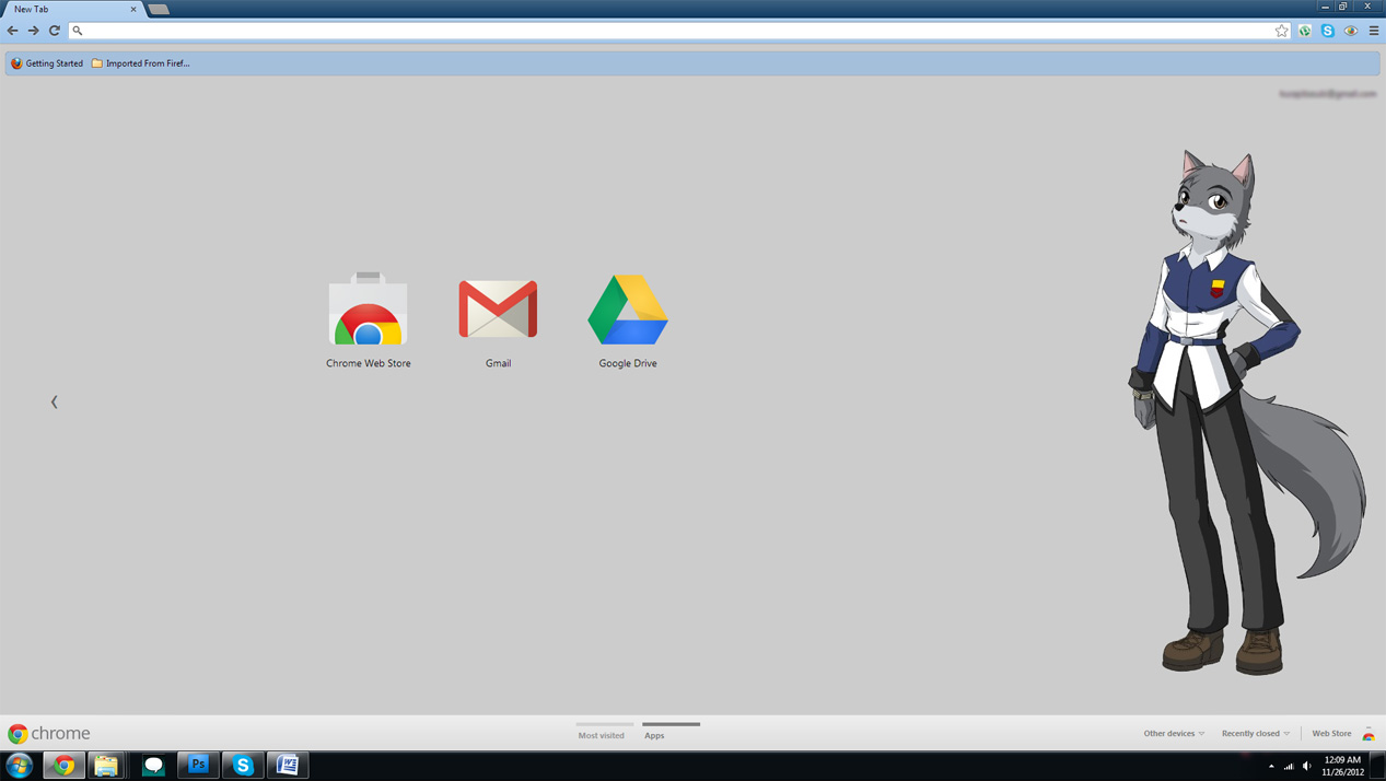 Raven Wolf Chrome Themes - by b2peace by Kurapika