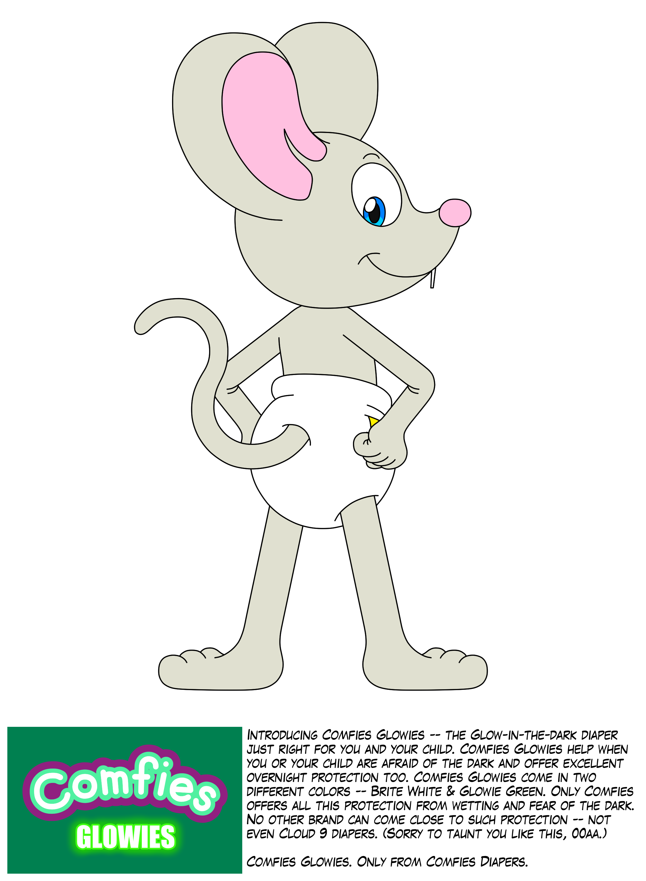 Oliver's Glow-in-the-Dark Diapers by jahubbard1