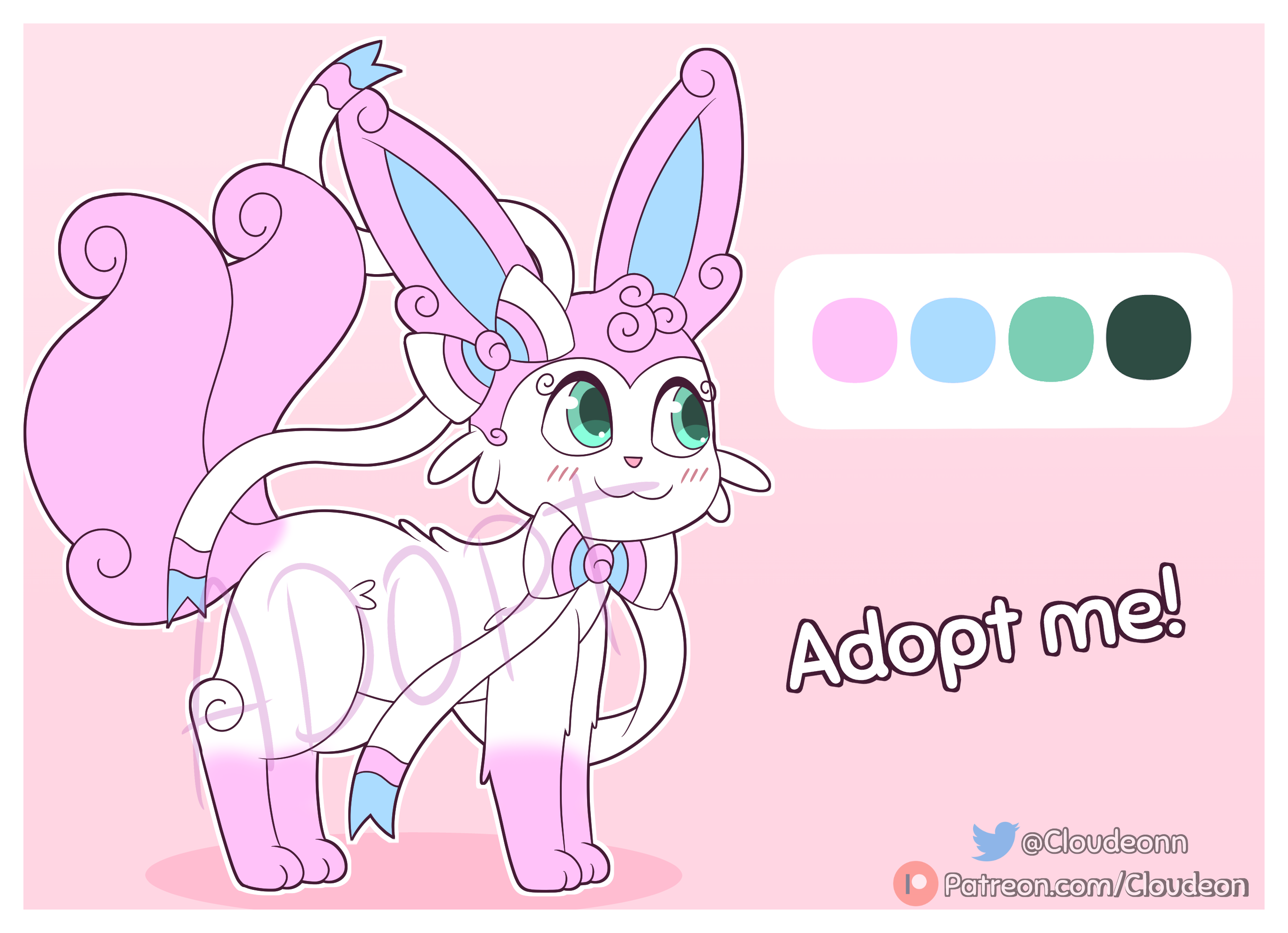 Sylveon / Adoptable Auction OPEN by Cloudeon