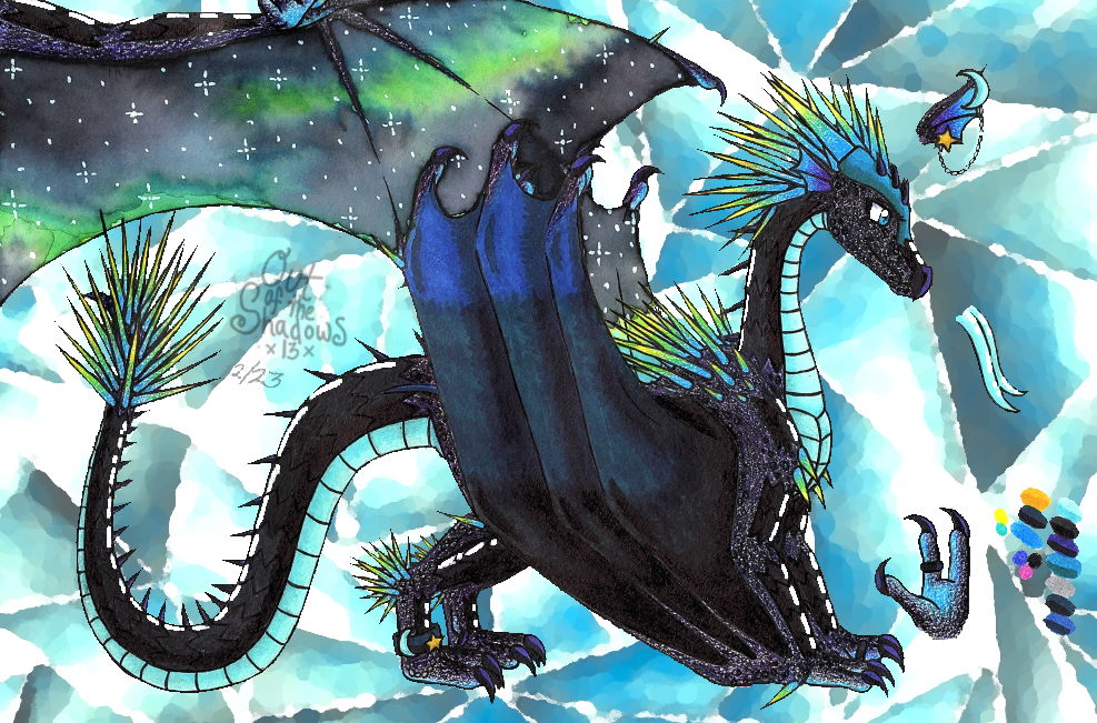 Black Ice - Nightwing/Icewing Hybrid OC by xOutoftheShadows13x