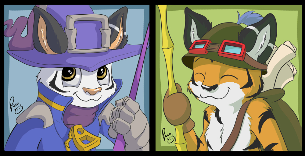 Kory and Zeke avatars by pandapaco