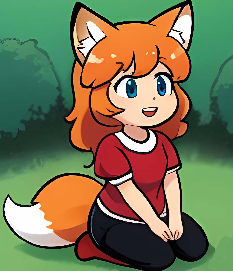 Adorable fox girl by PurpleTail1