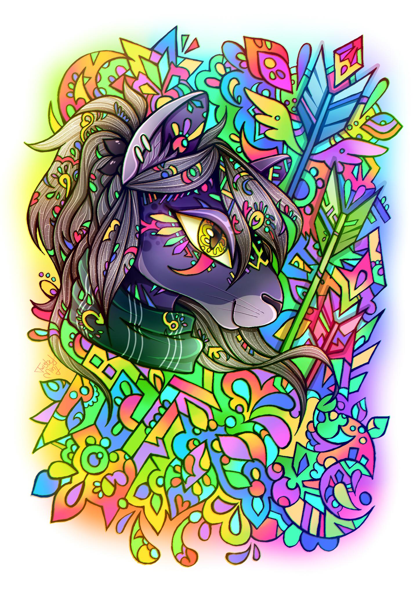 Schwarz - Stained Glass by AryaJaeger