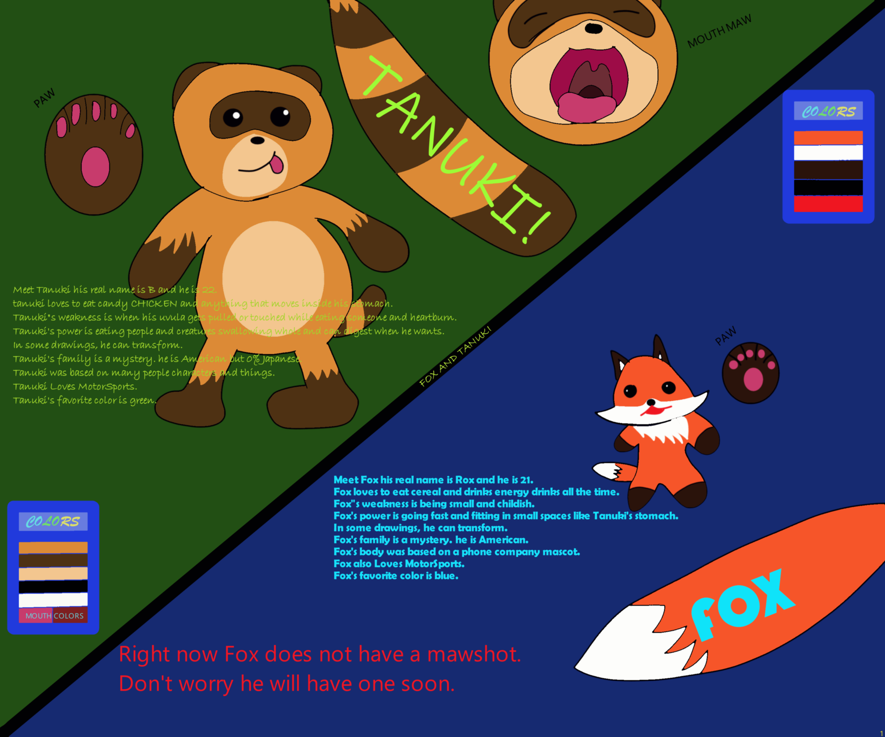 Meet Tanuki and Fox by Tanukikoopa