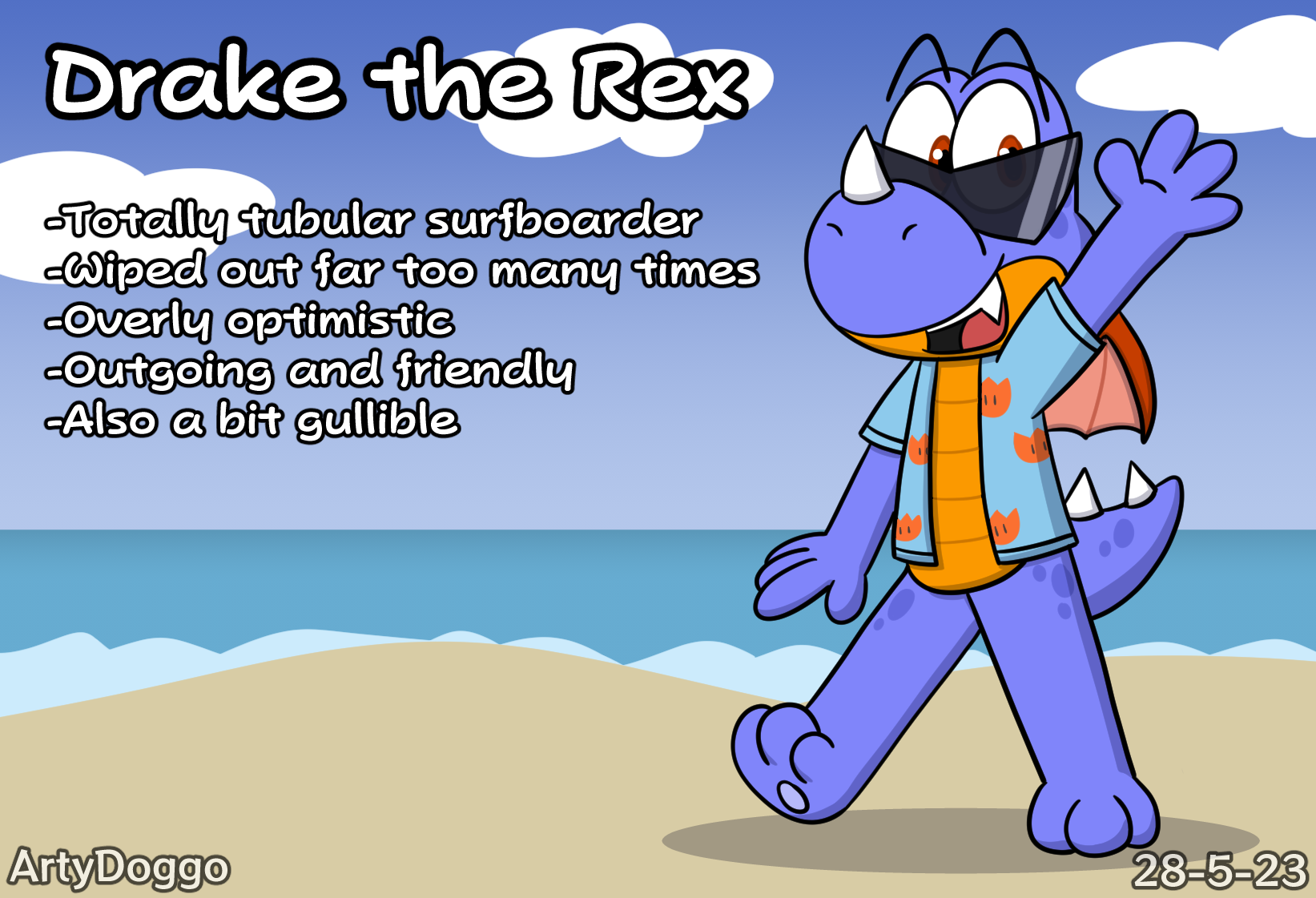 Drake the Rex by ArtyDoggo