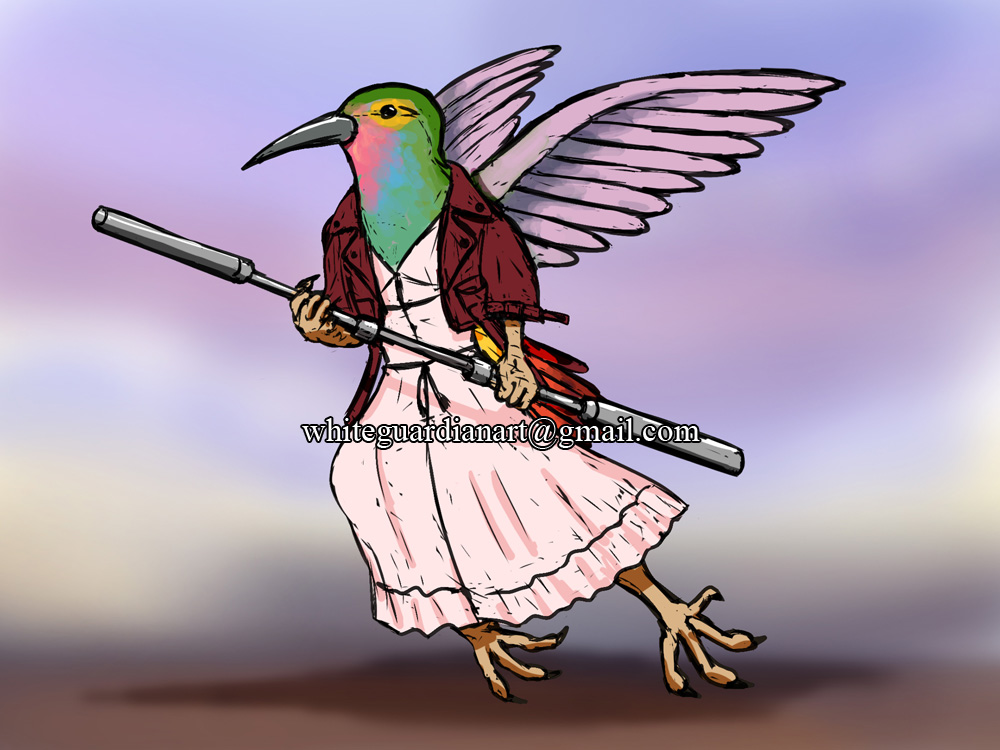 Hummingbird Aerith Gainsborough by WhiteGuardian