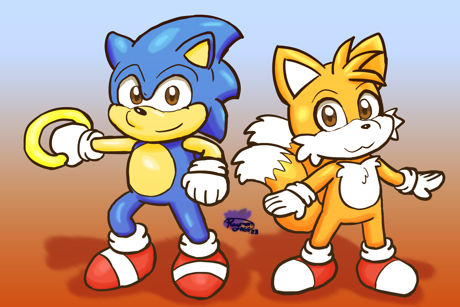 Sonic and Tails by PlaymanRGS