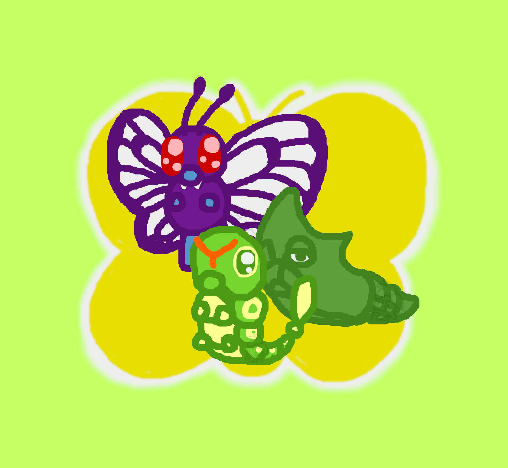 Super Chibi Caterpie Family Compilation by FloppyPony