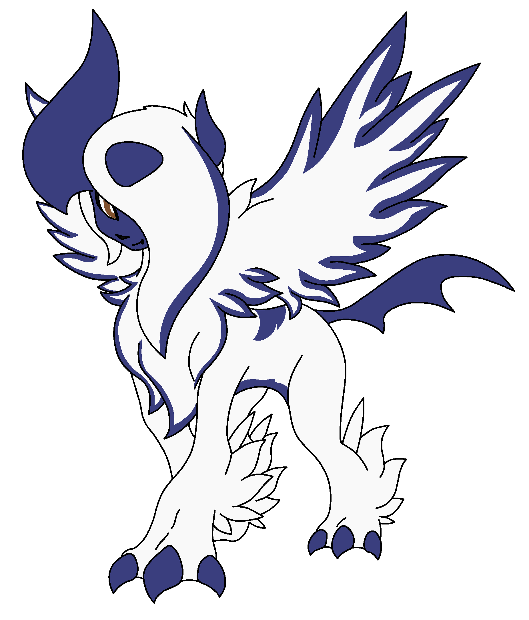 Seren Mega Absol Form [Briick97's Base Used] by MangledTheArcticWolf