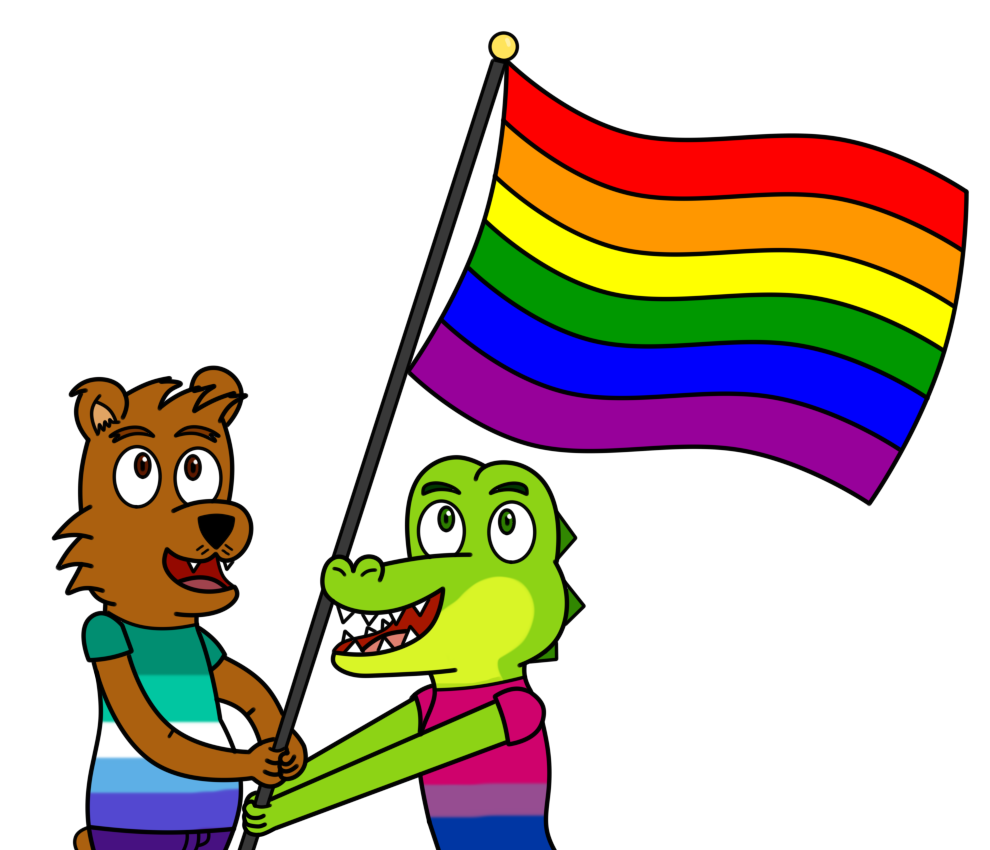 Croc and Bert Proud Month by BearsFlush