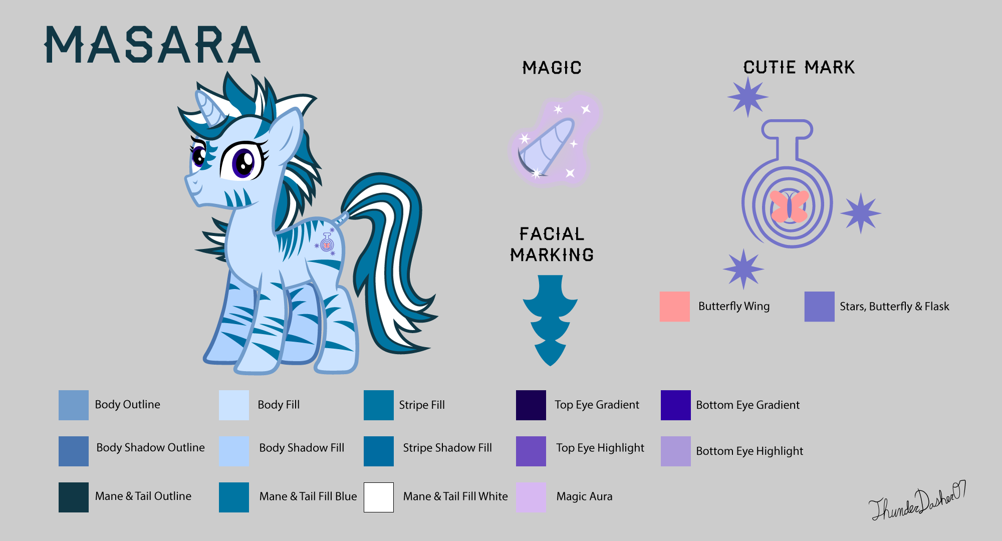 Masara OC Reference Sheet by ThunderDasher07