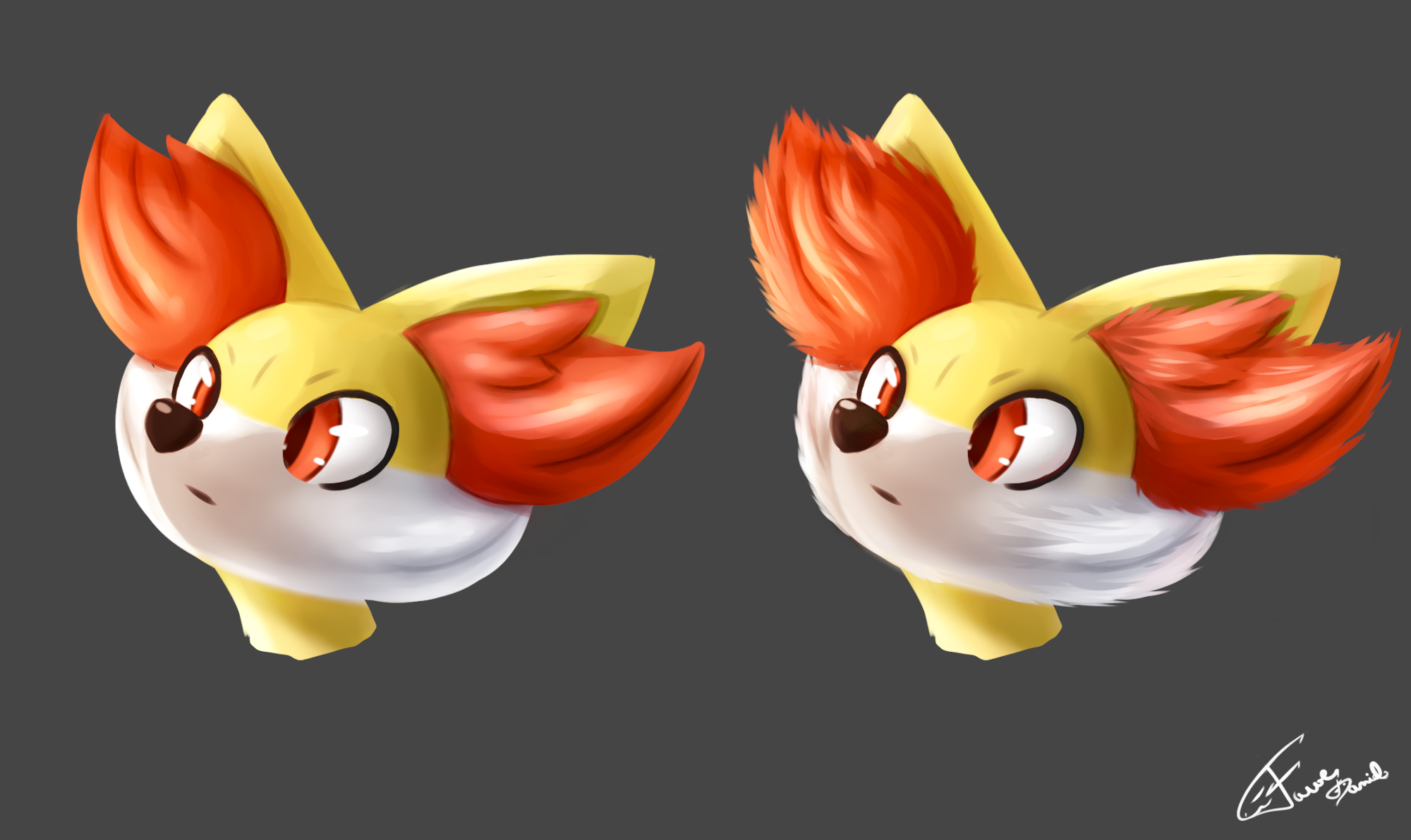 Fennekin Paint Practice by Fawe