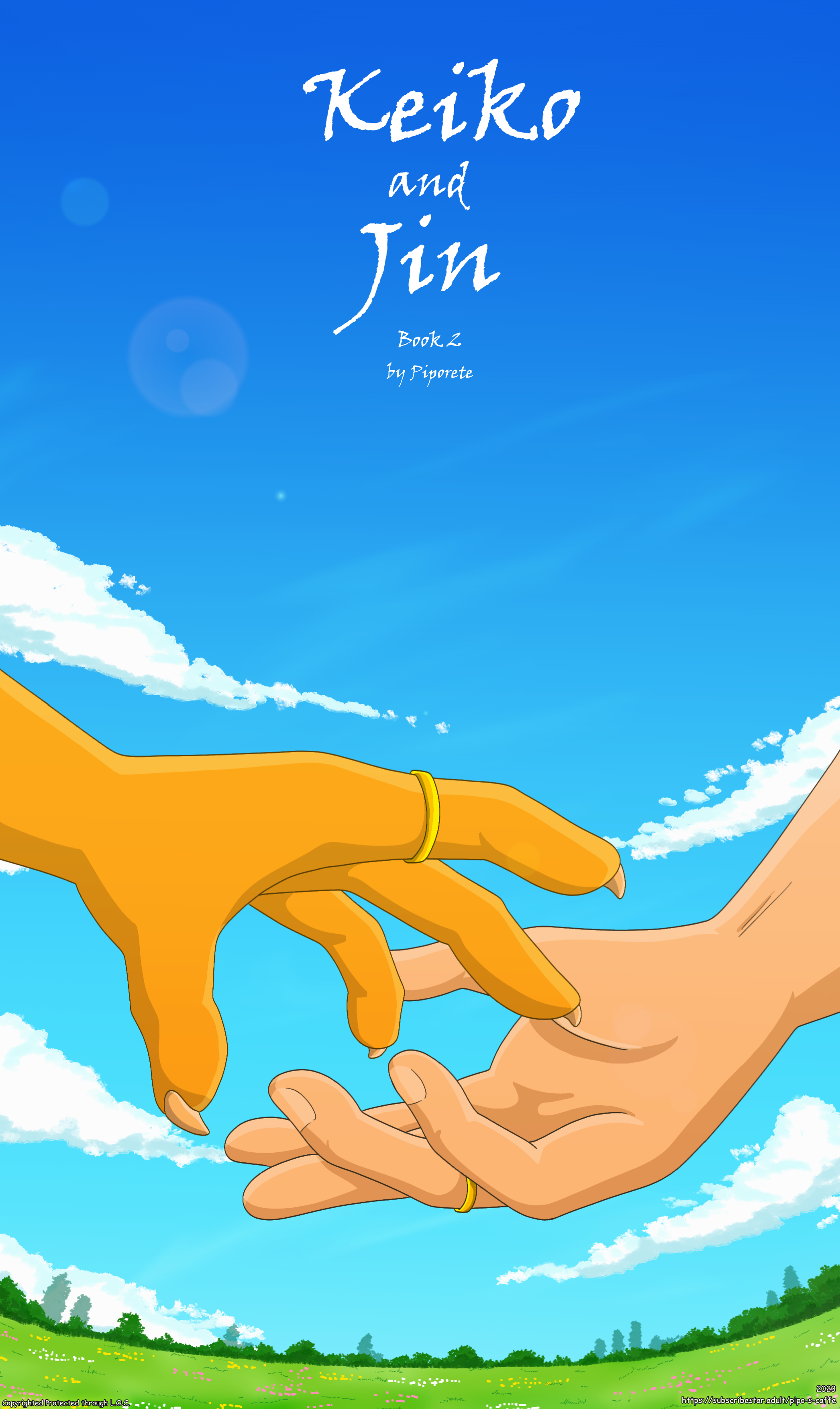 Keiko and Jin Book 2 Cover by Piporete