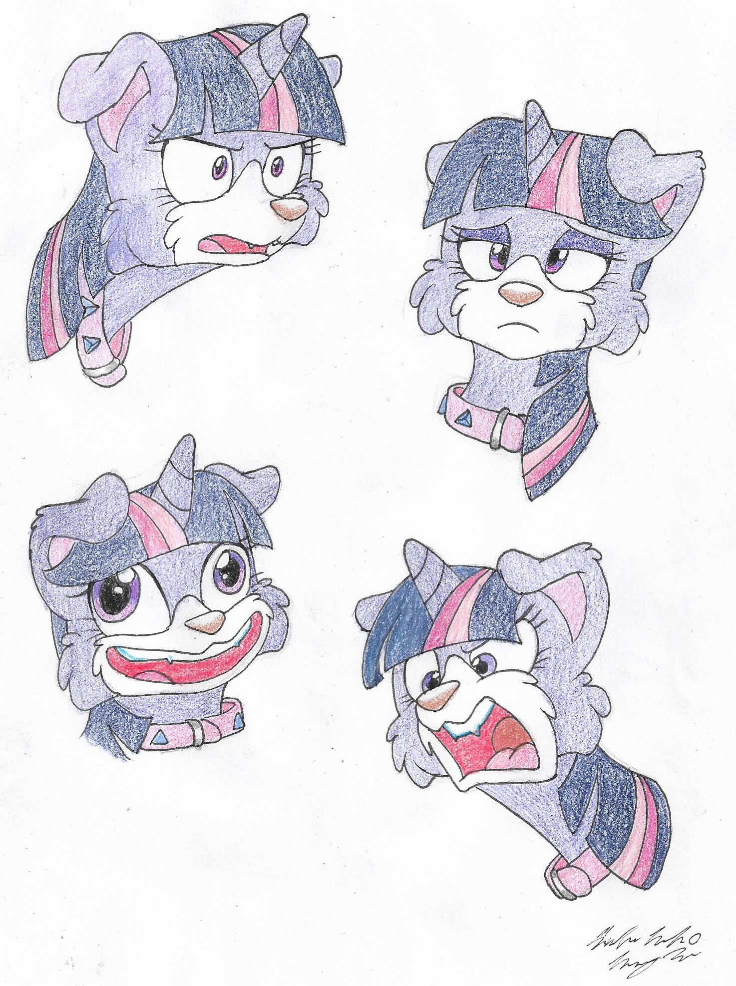 The Many Faces of Twilight Barkle by SilverSimba01