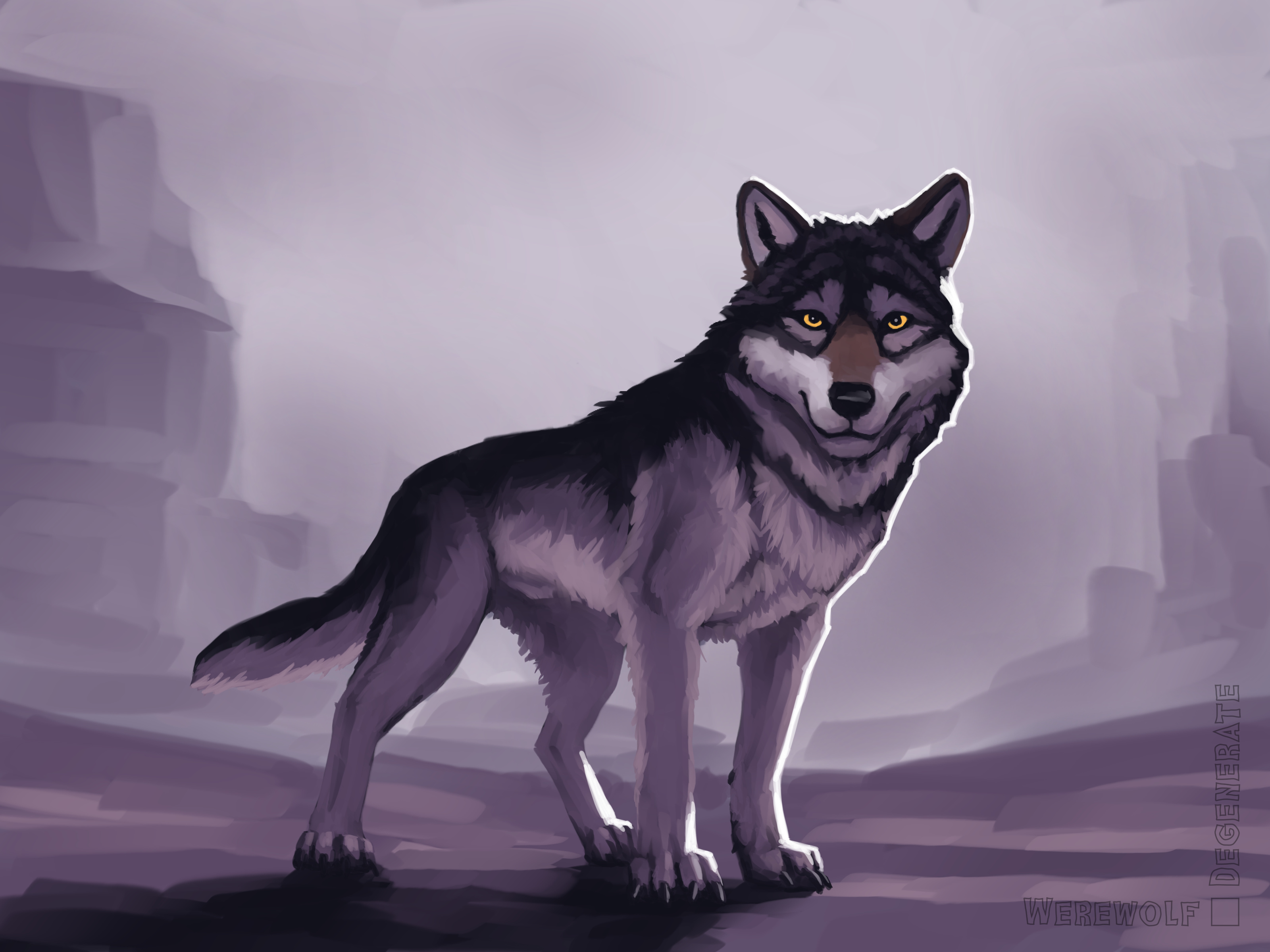 Wolf speedpaint by WerewolfDegenerate