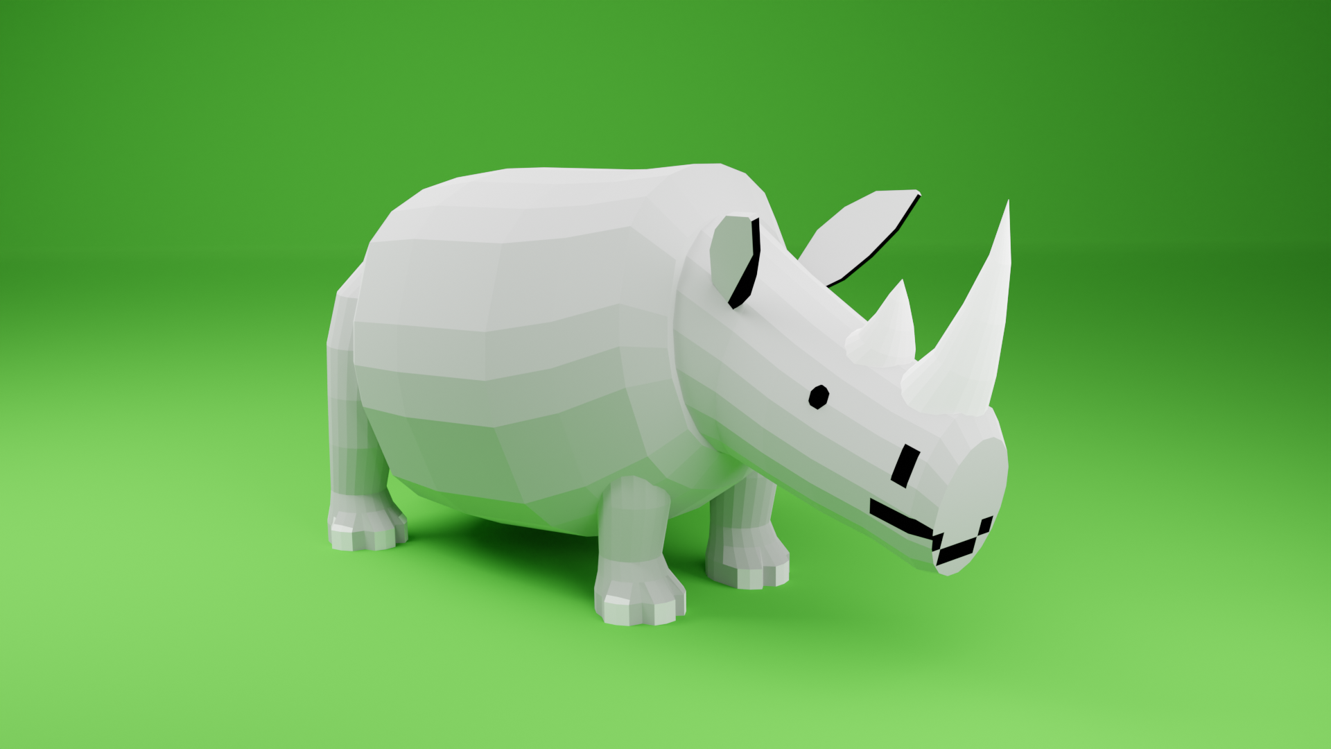Low poly rhino by Ormspryde