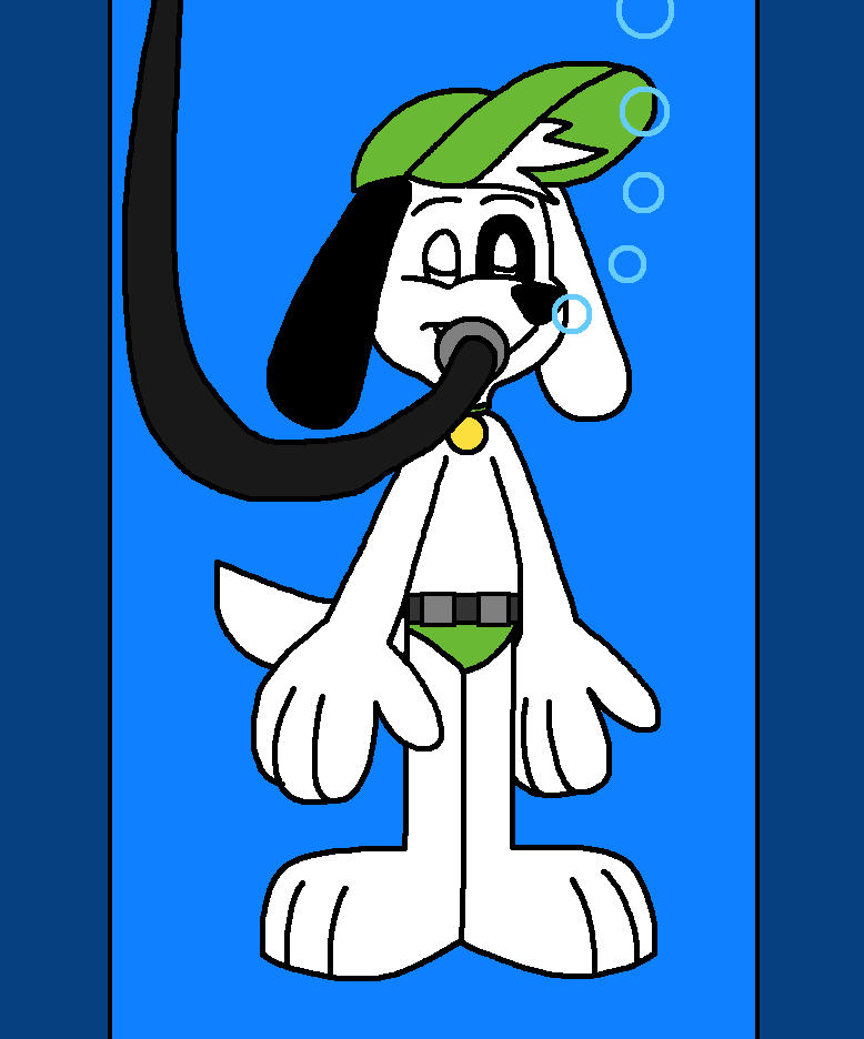 Doki the Dog in Stasis Tank by ToonlandianFox2002