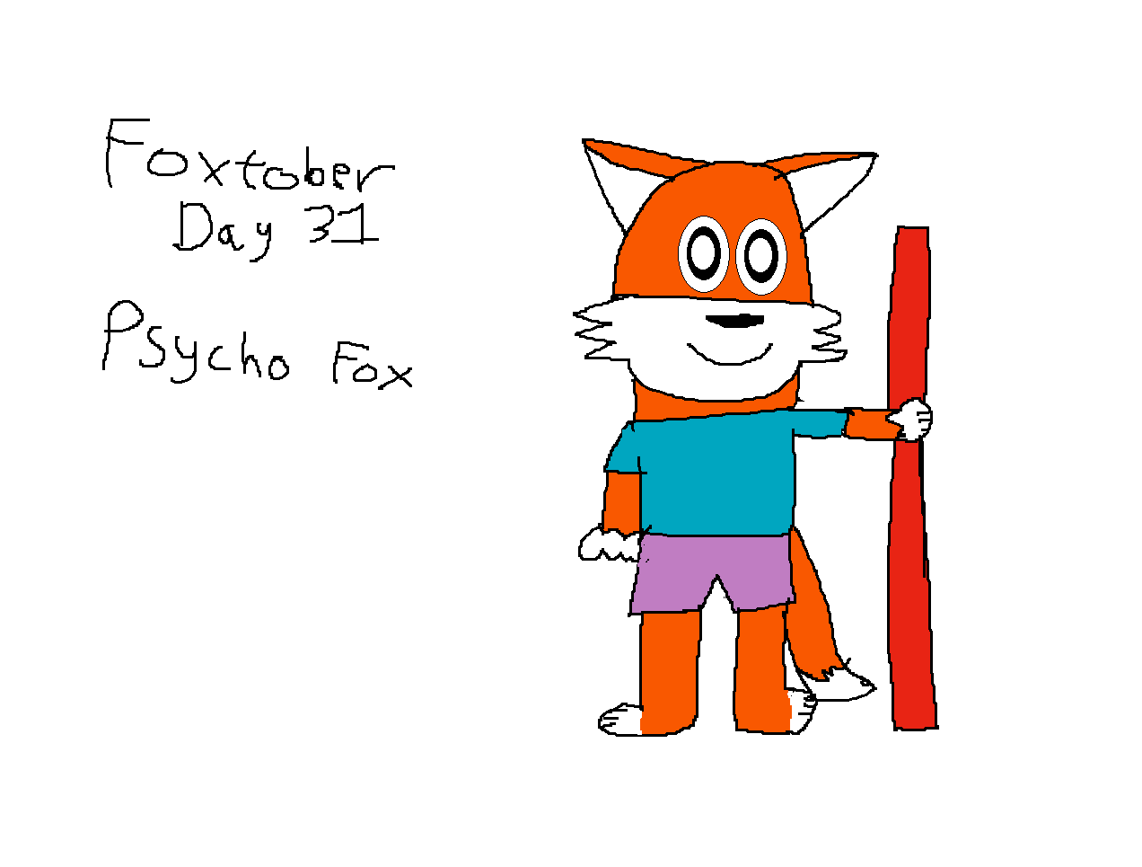 Foxtober Day 31: Psycho Fox by jeremycrimson
