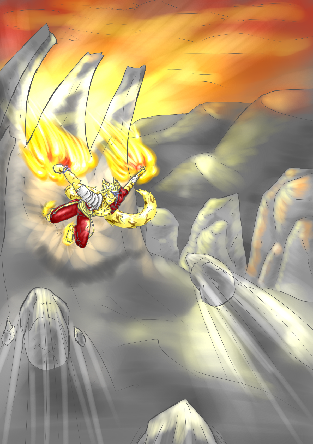 through the fire and the flames by BrassKnuckleTime