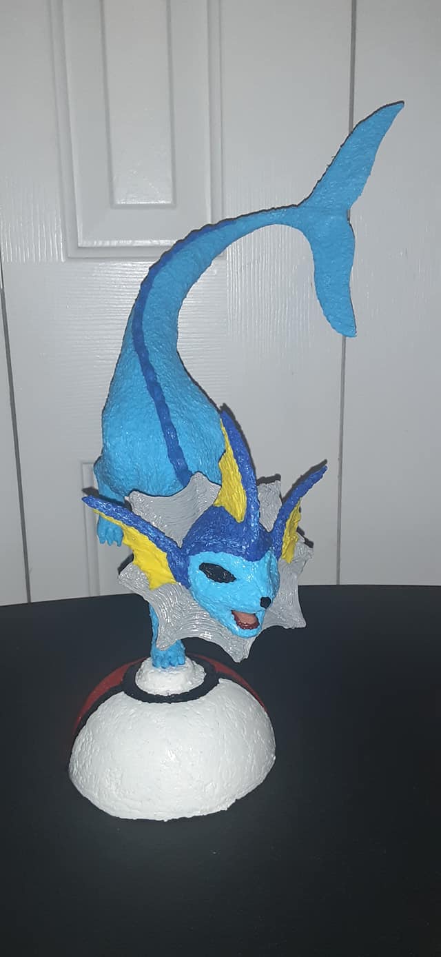 Vaporeon 3D Pen Sculpture by Ranierfoxy