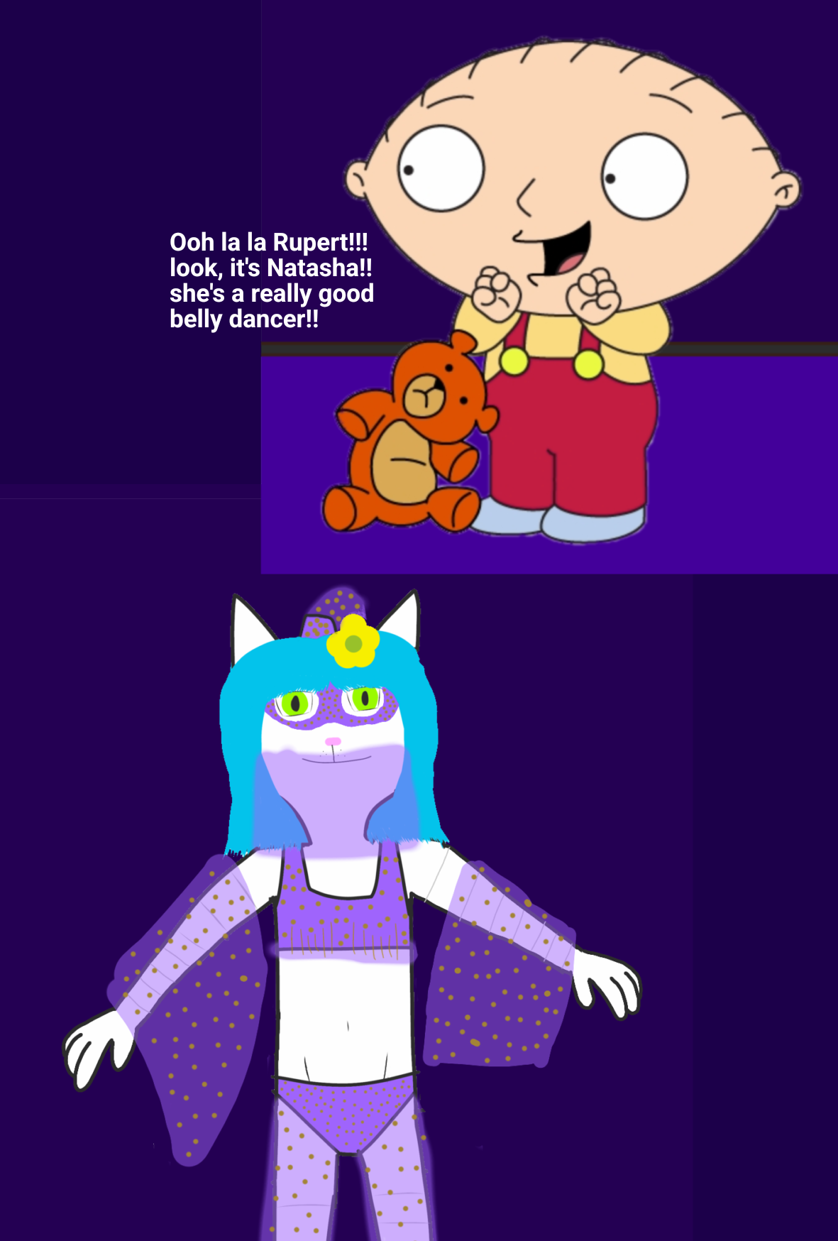 Stewie and Rupert at the city hall by NatGallery