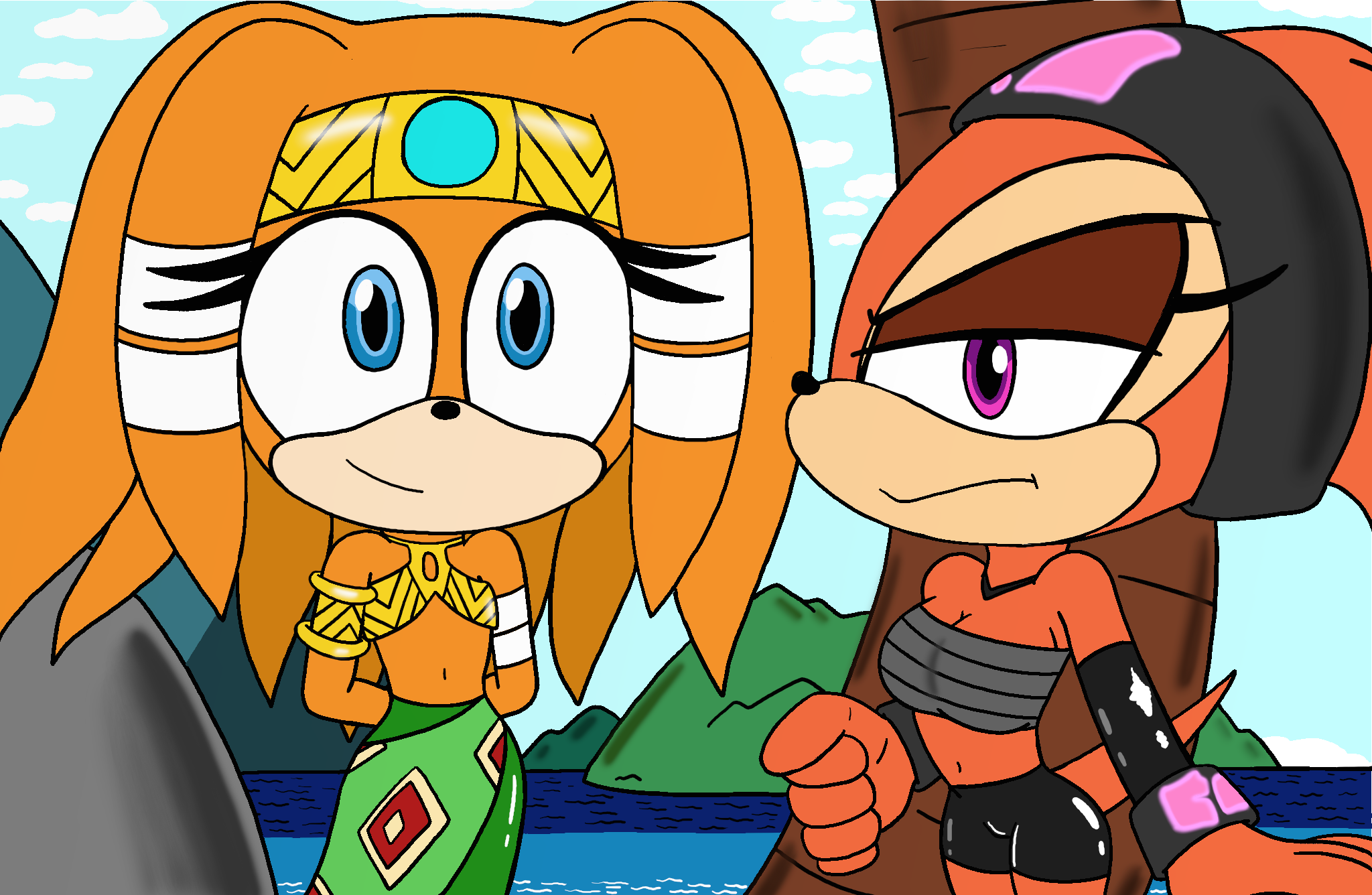 Sonic Girls at the Beach 4 by TenebrousRaven