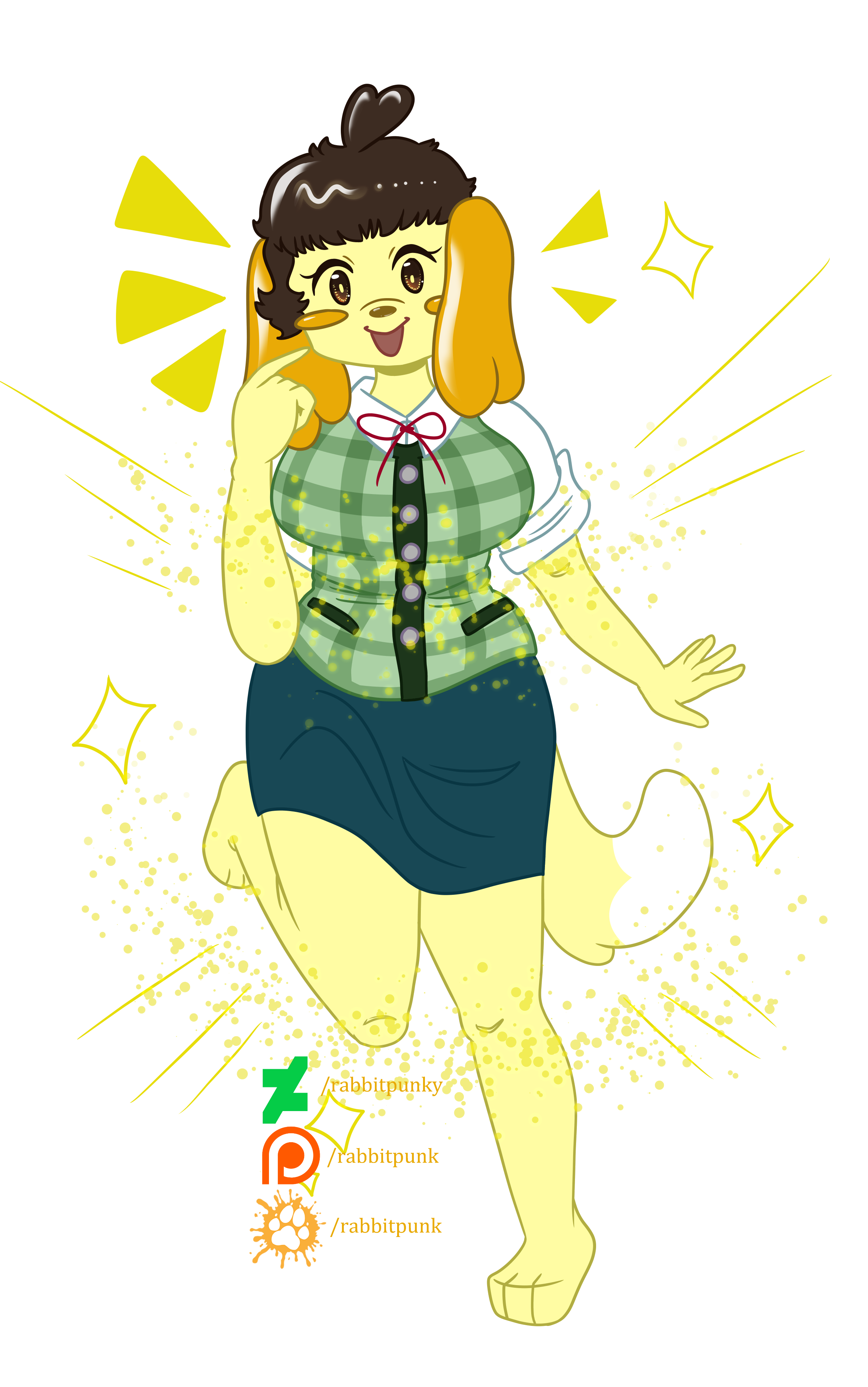 (Commission) Turned into Isabelle! by rabbitpunk