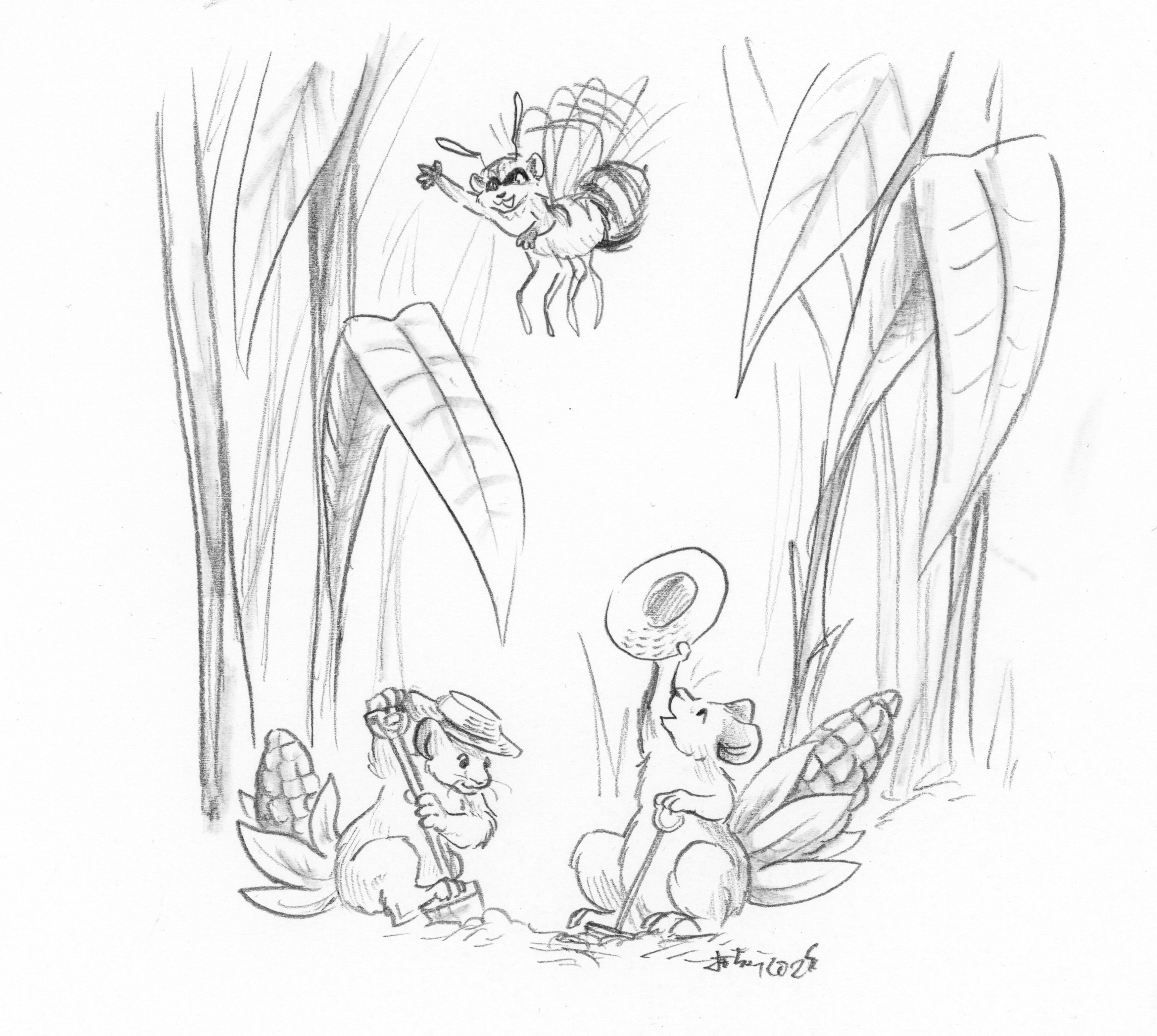 Of Raccoon Bees and Corn Mice by FoxxyFluff