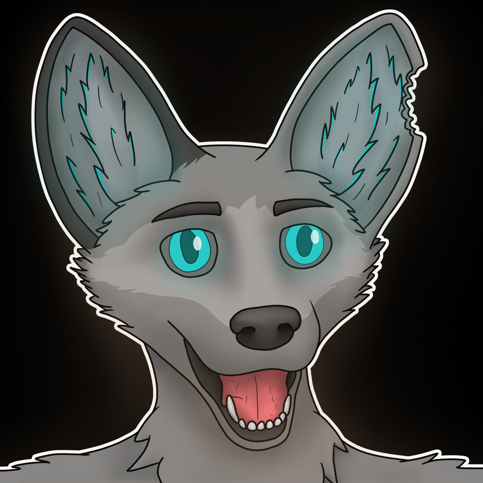 Excited Tea Wolf by NightmarishBat