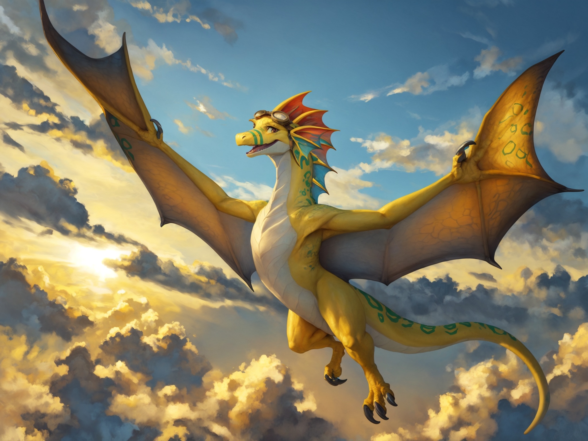 Adine the angel with scaly wings in the sky by AutoSnep