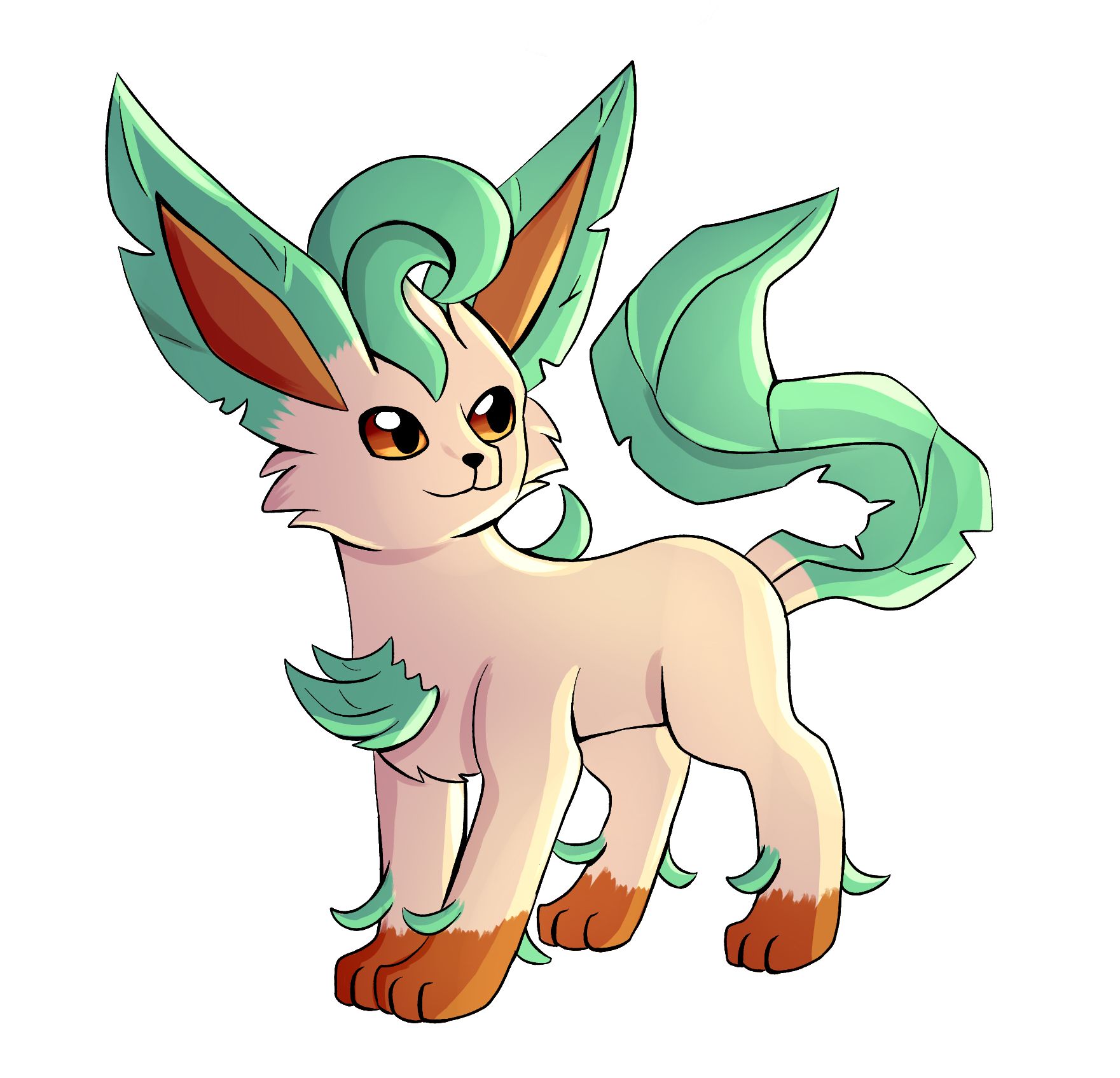 Leafeon by LunarTurtle