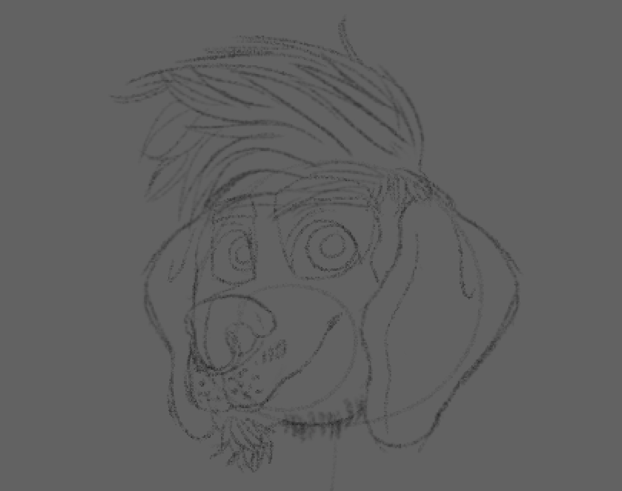 Beagle Fursona Redraw WIP by Entesi