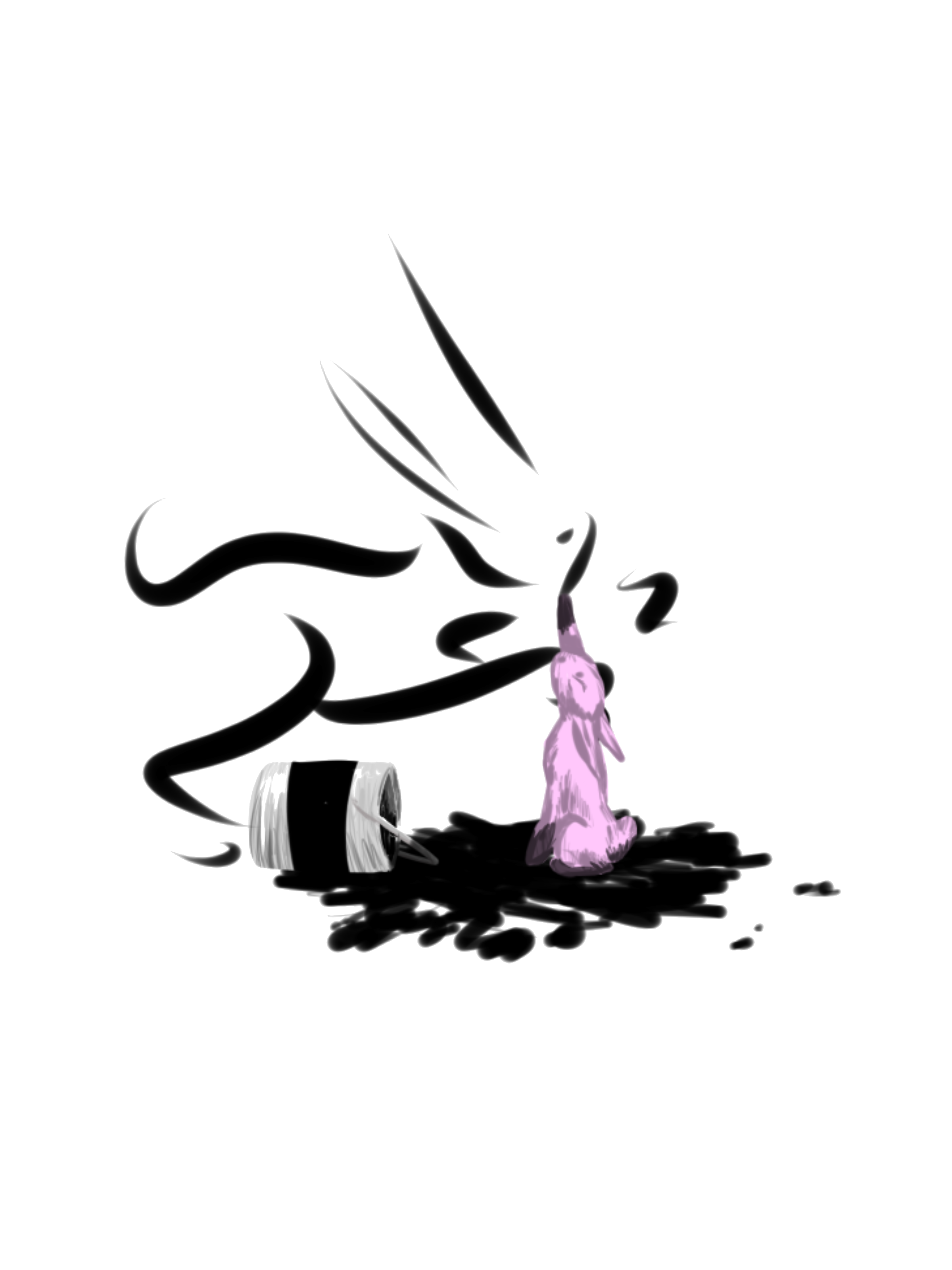 Messy Bunny by SingedFeatherFlight