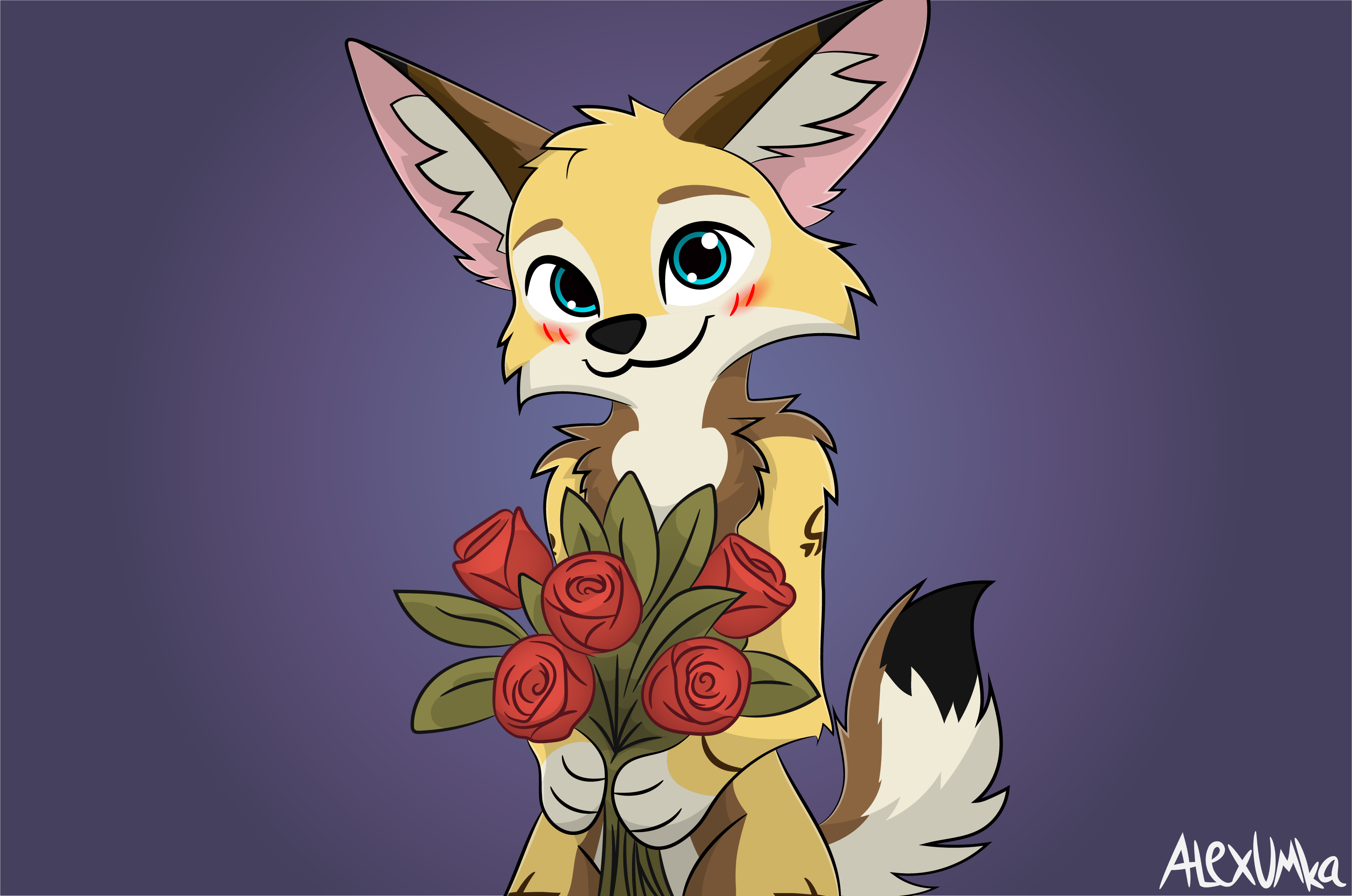 🌹FLOWERS YCH for rednet111 ! by AlexUmkaArt
