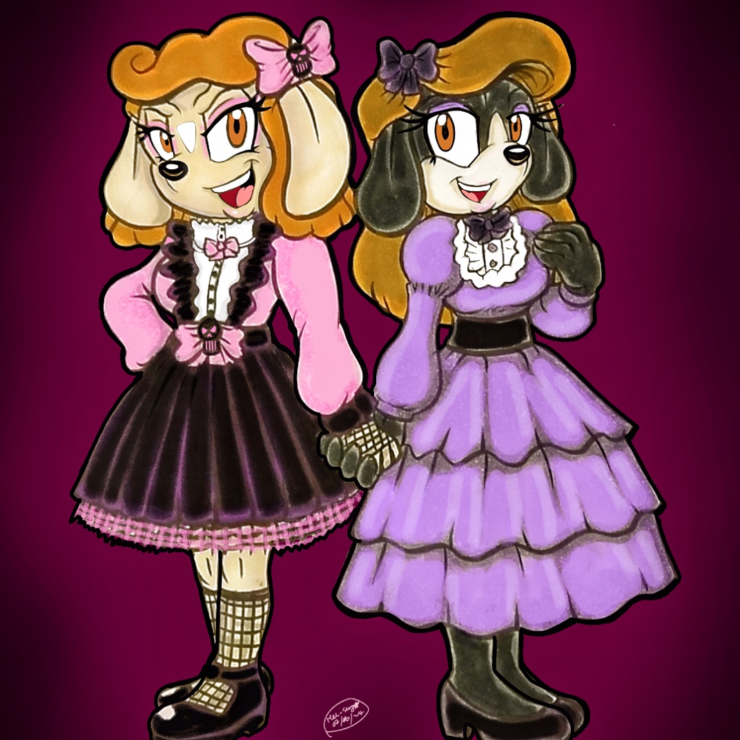 Commission- Cassie and Pyper Poodles by MelSky