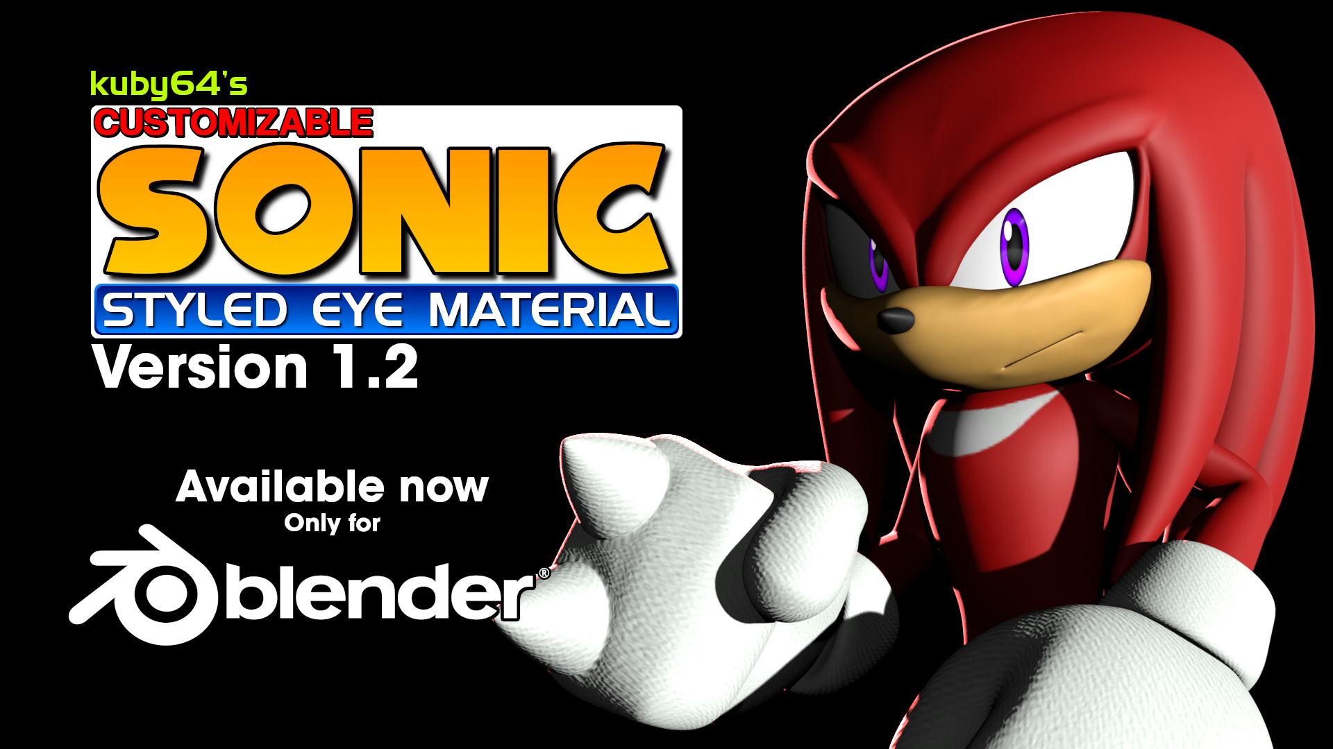 [DL] kuby64's Customizable Sonic-styled Eye Material v1.2 by kuby64