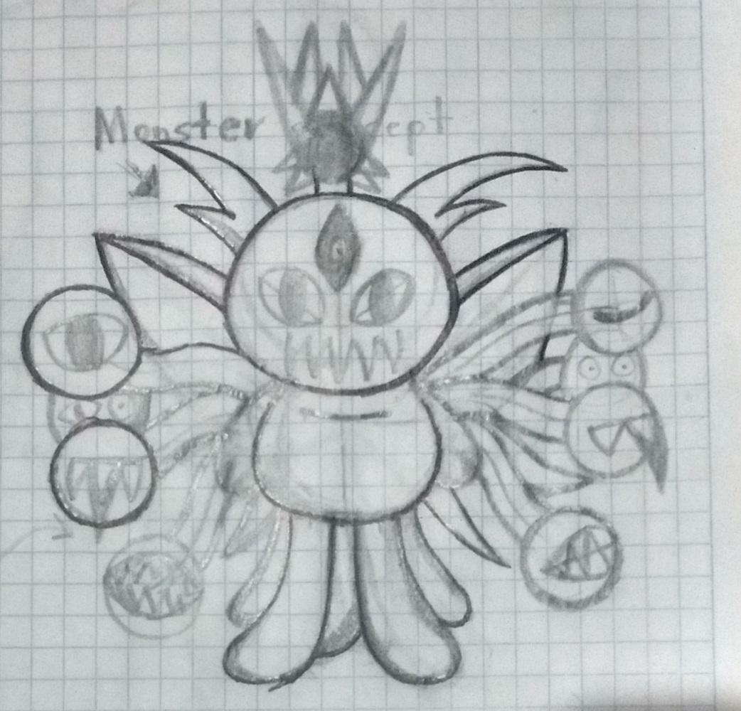 notebook photo, generic monster by Estelarbunny